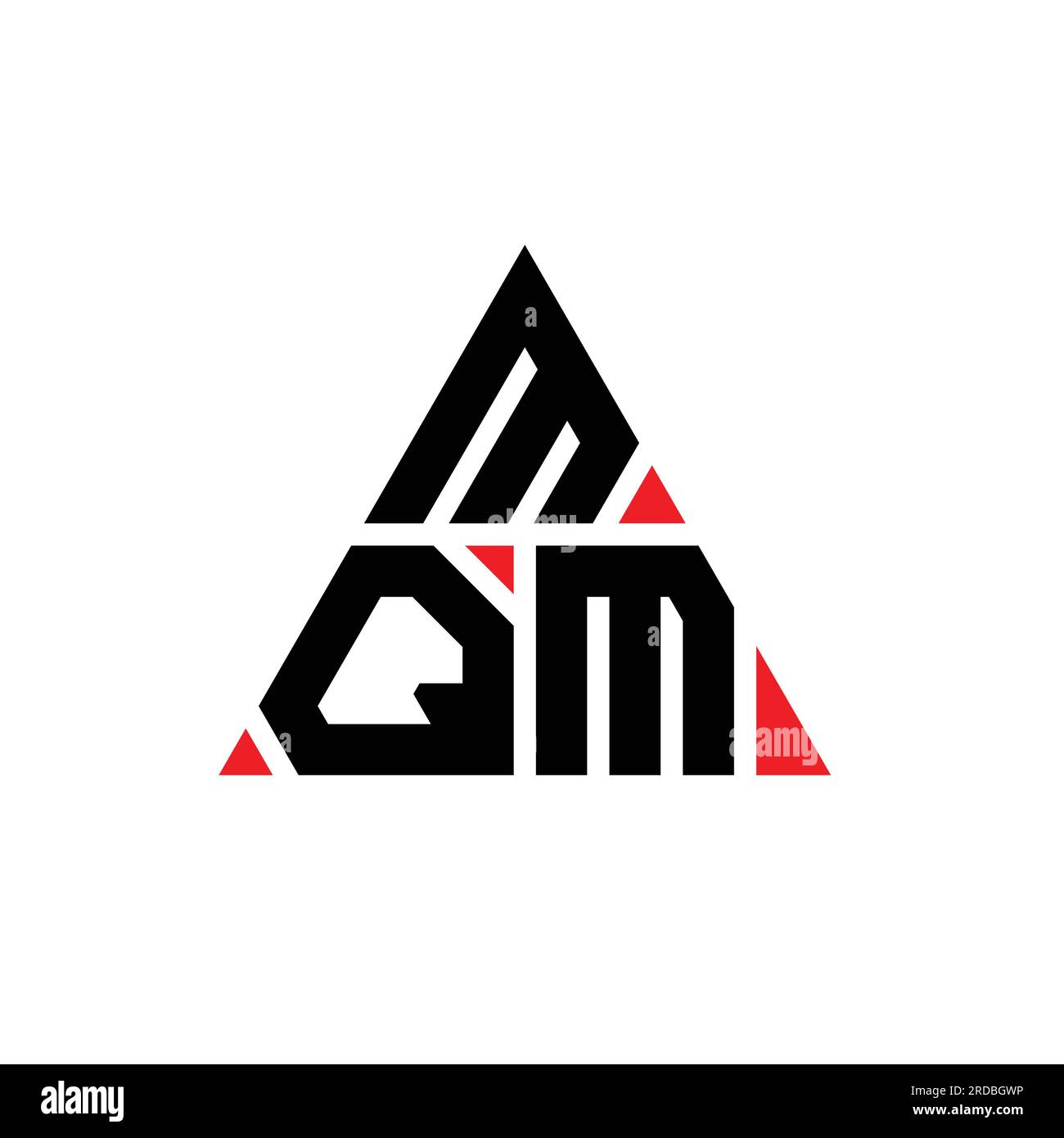 MQM triangle letter logo design with triangle shape. MQM triangle logo ...