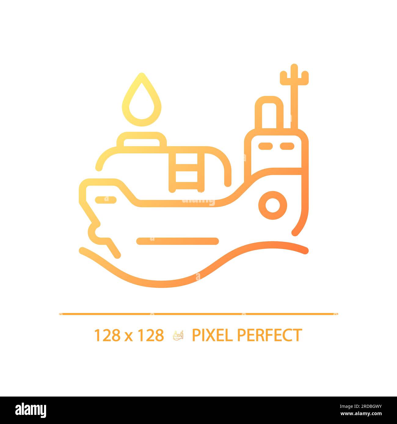 Oil tanker ship gradient linear vector icon Stock Vector Image & Art - Alamy