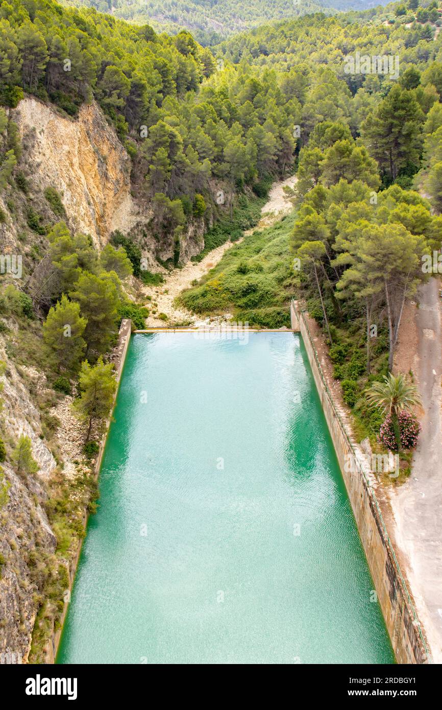 view from the top of a dam Stock Photo - Alamy