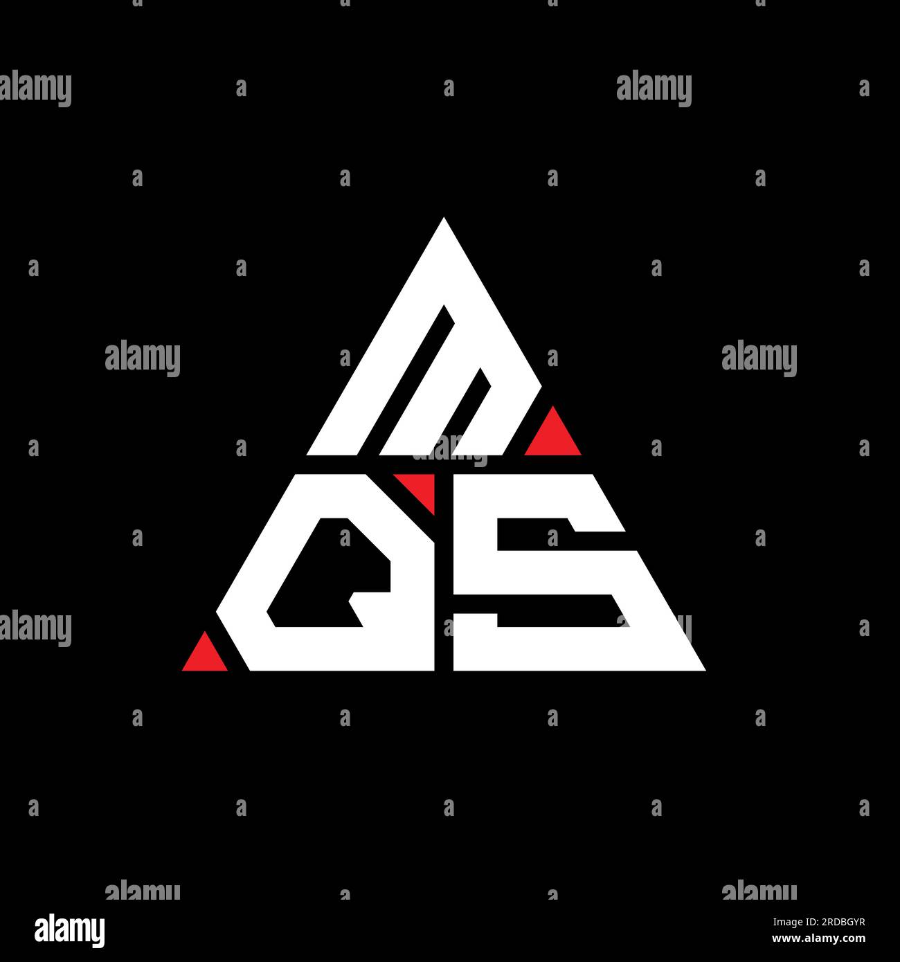 MQS triangle letter logo design with triangle shape. MQS triangle logo ...