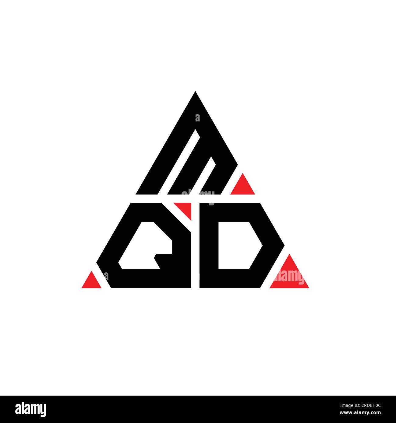 MQD triangle letter logo design with triangle shape. MQD triangle logo ...