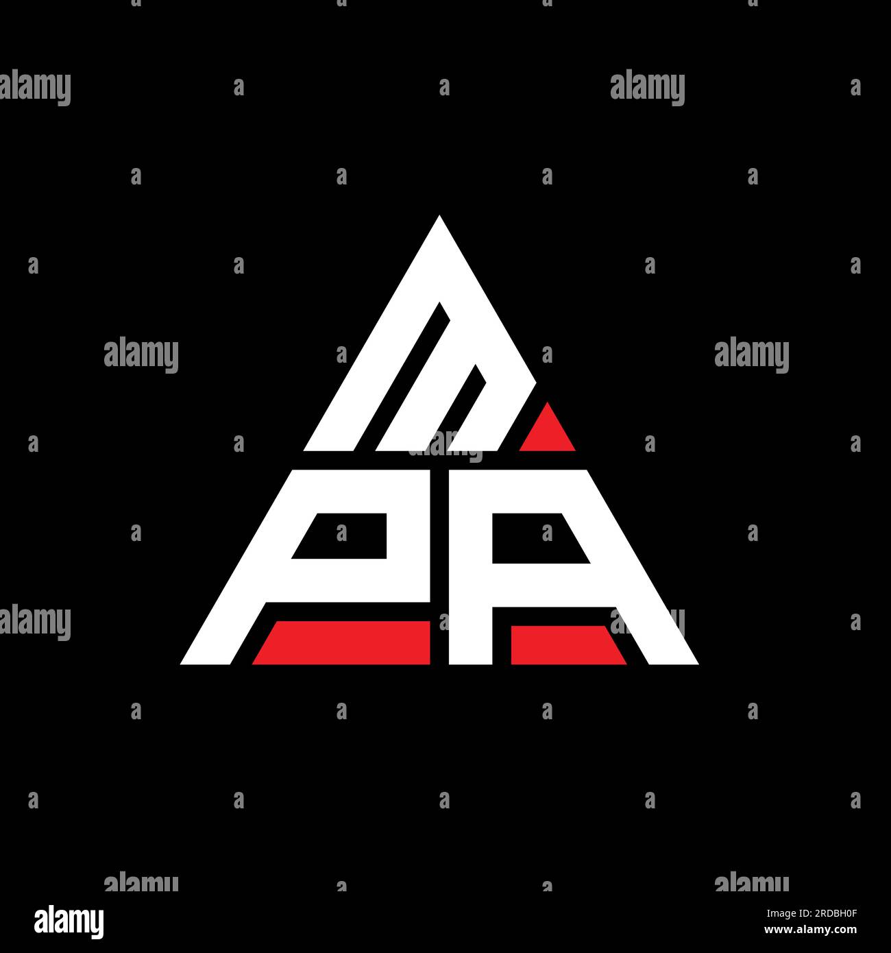 MPA triangle letter logo design with triangle shape. MPA triangle logo ...