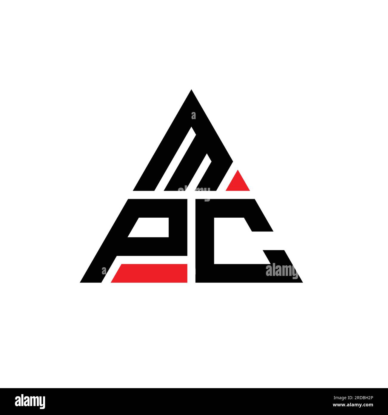 MPC triangle letter logo design with triangle shape. MPC triangle logo design monogram. MPC ...