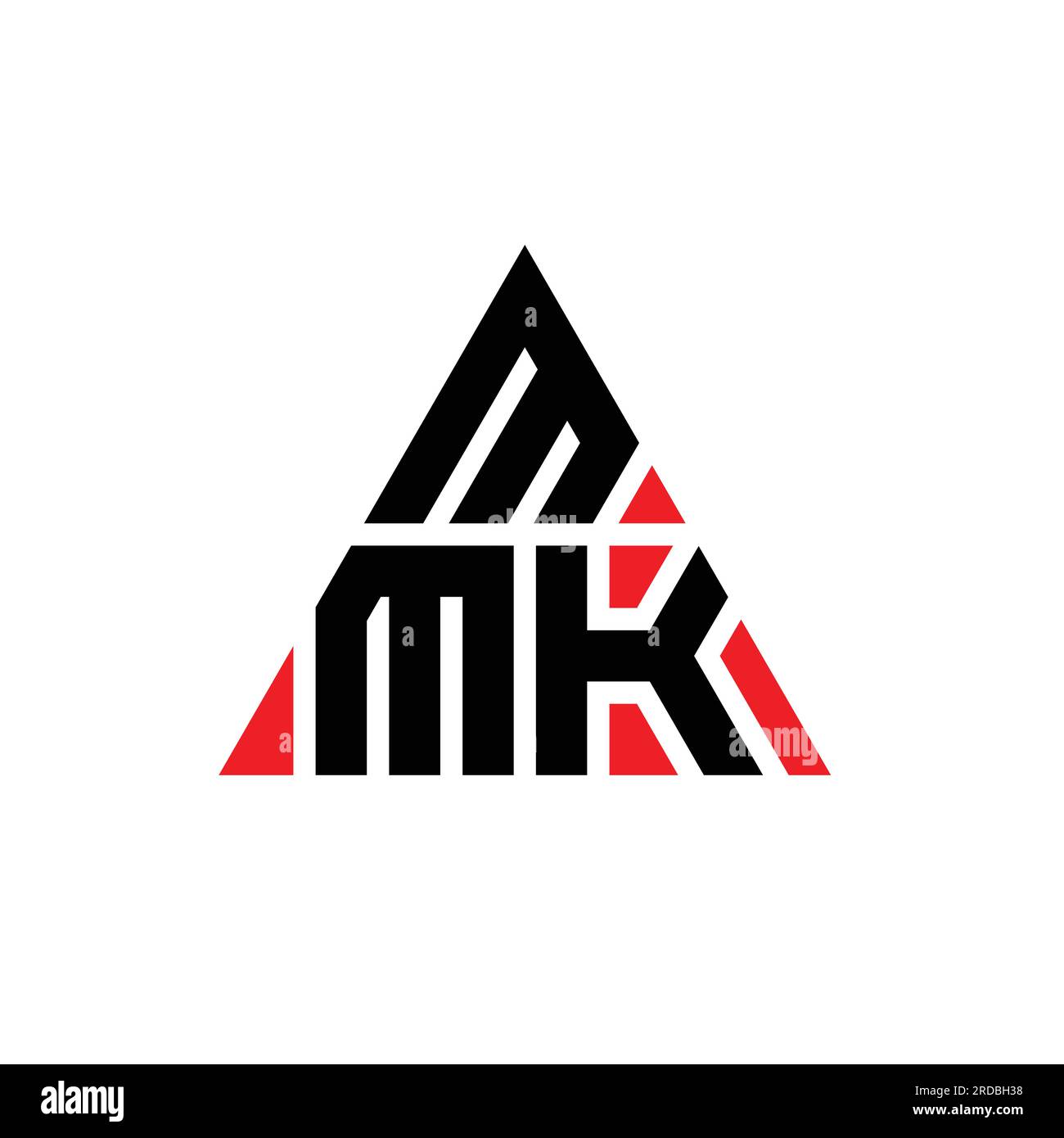 MMK triangle letter logo design with triangle shape. MMK triangle logo ...