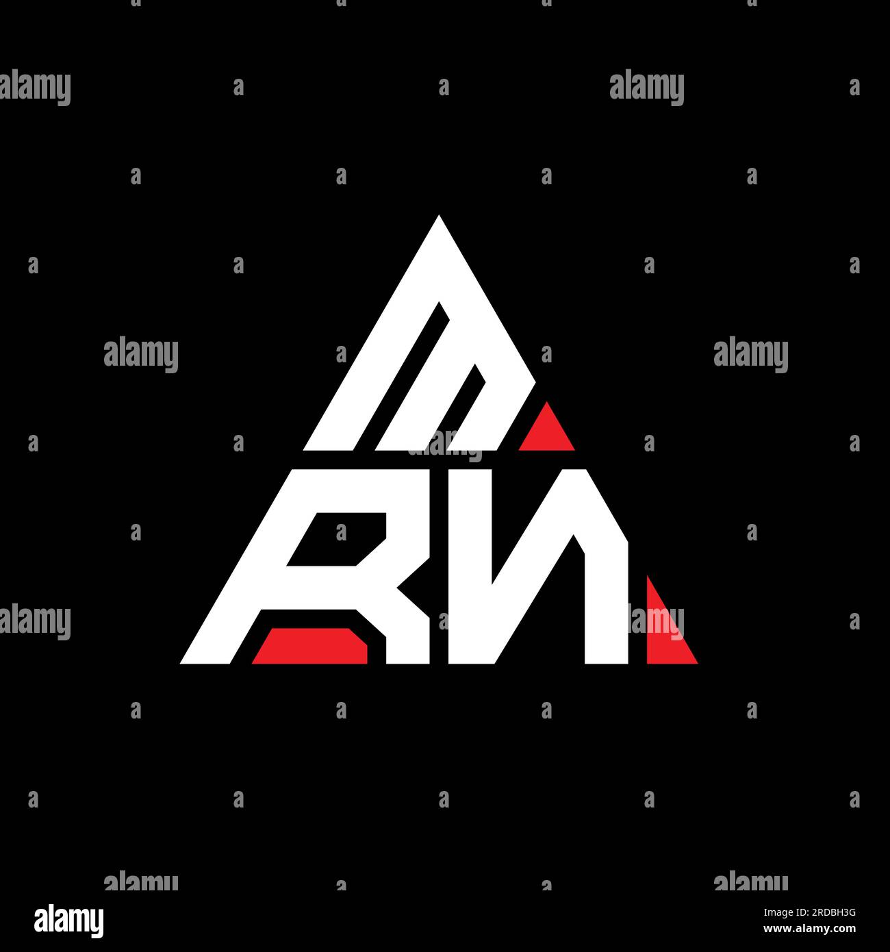 MRN triangle letter logo design with triangle shape. MRN triangle logo ...