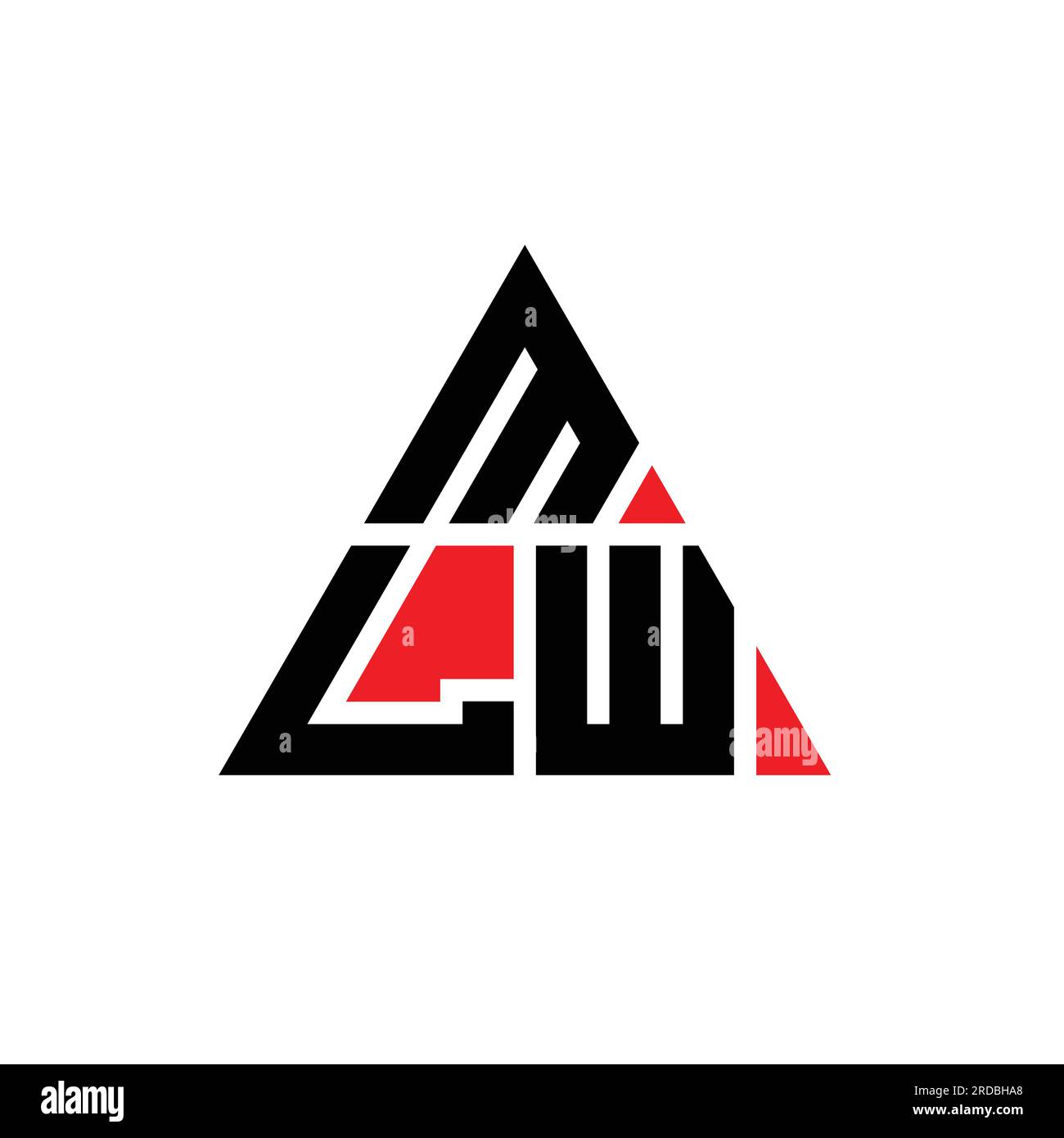 MLW triangle letter logo design with triangle shape. MLW triangle logo ...