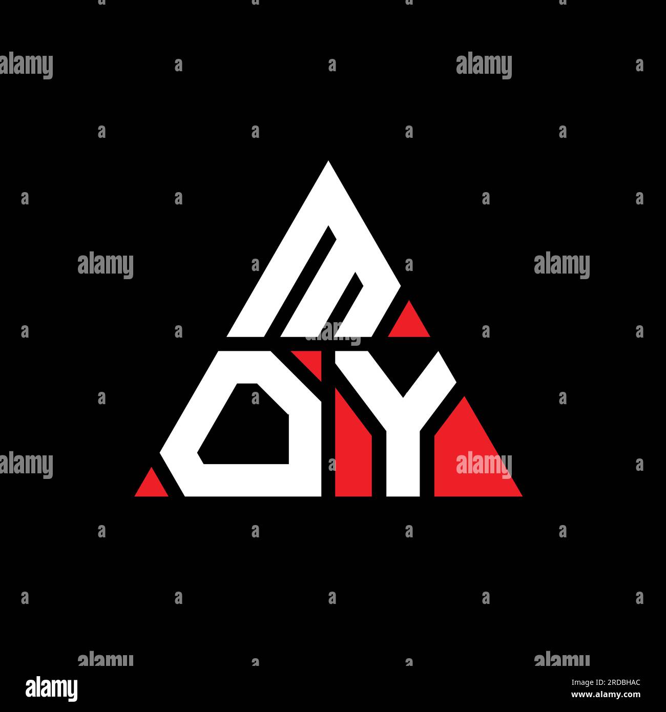 MOY triangle letter logo design with triangle shape. MOY triangle logo ...