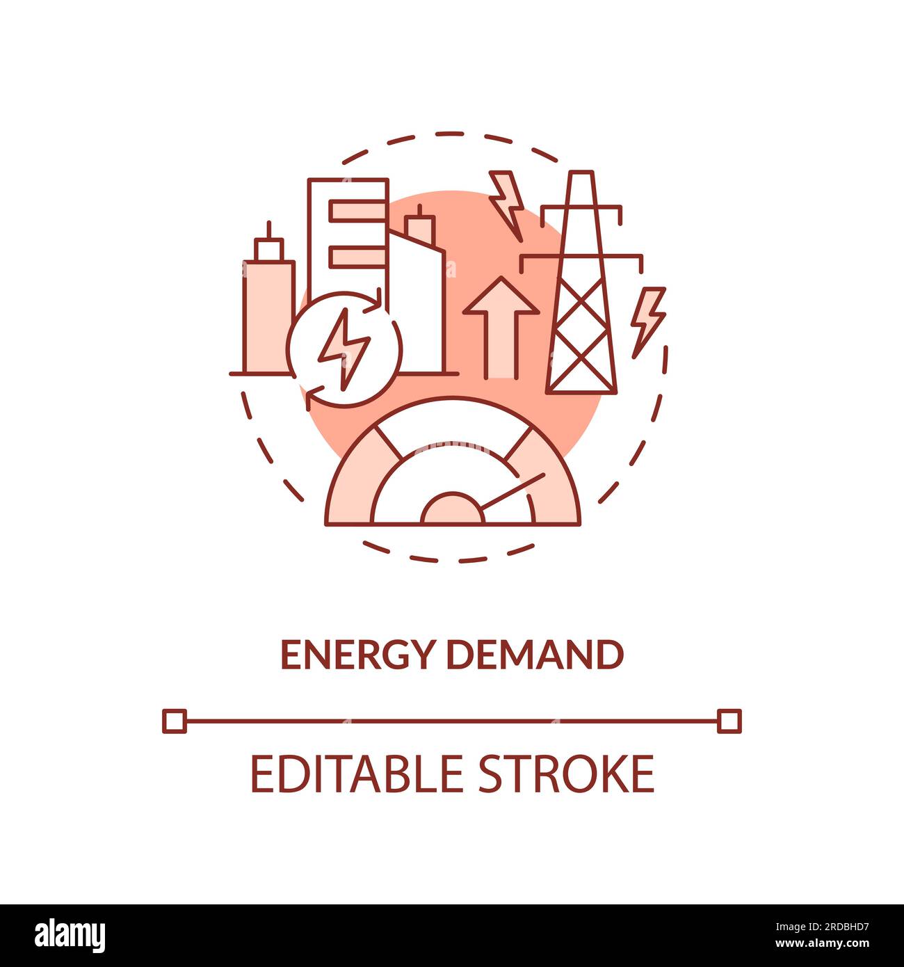 2D energy demand concept icon Stock Vector Image & Art - Alamy