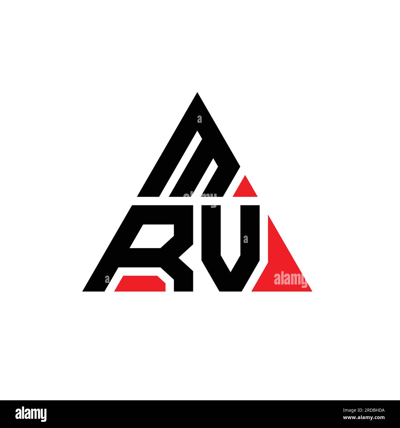 MRV triangle letter logo design with triangle shape. MRV triangle logo ...