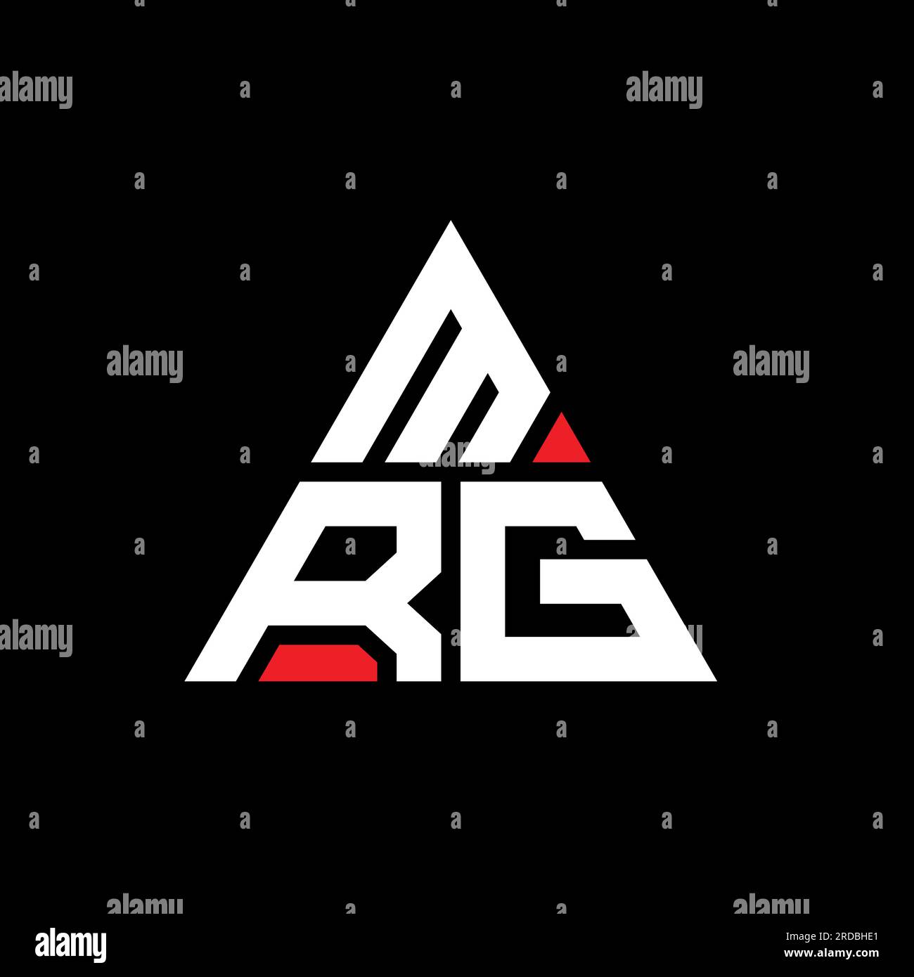 MRG triangle letter logo design with triangle shape. MRG triangle logo ...