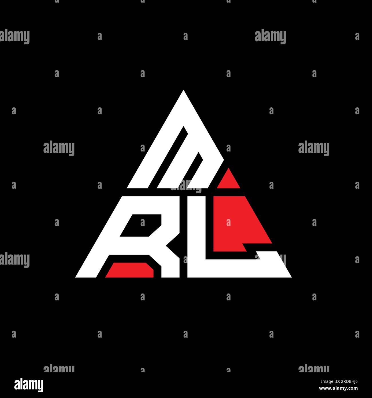 MRL triangle letter logo design with triangle shape. MRL triangle logo ...