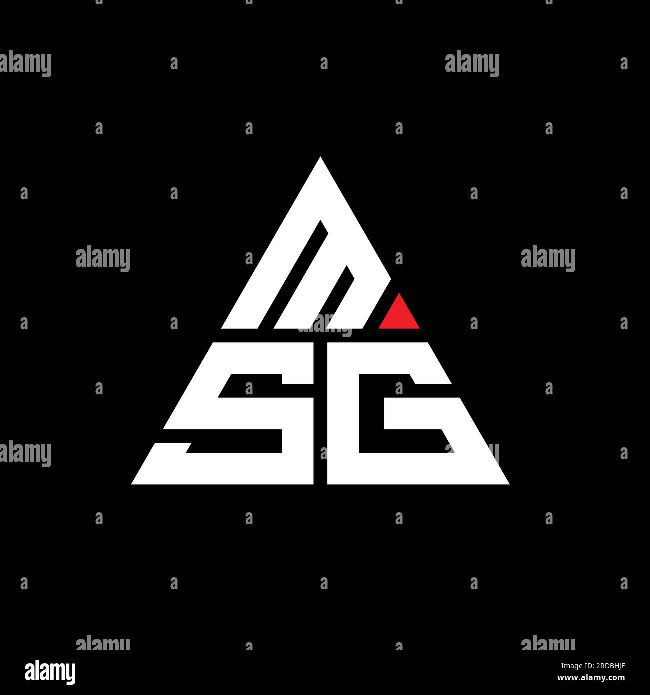 MSG triangle letter logo design with triangle shape. MSG triangle logo ...