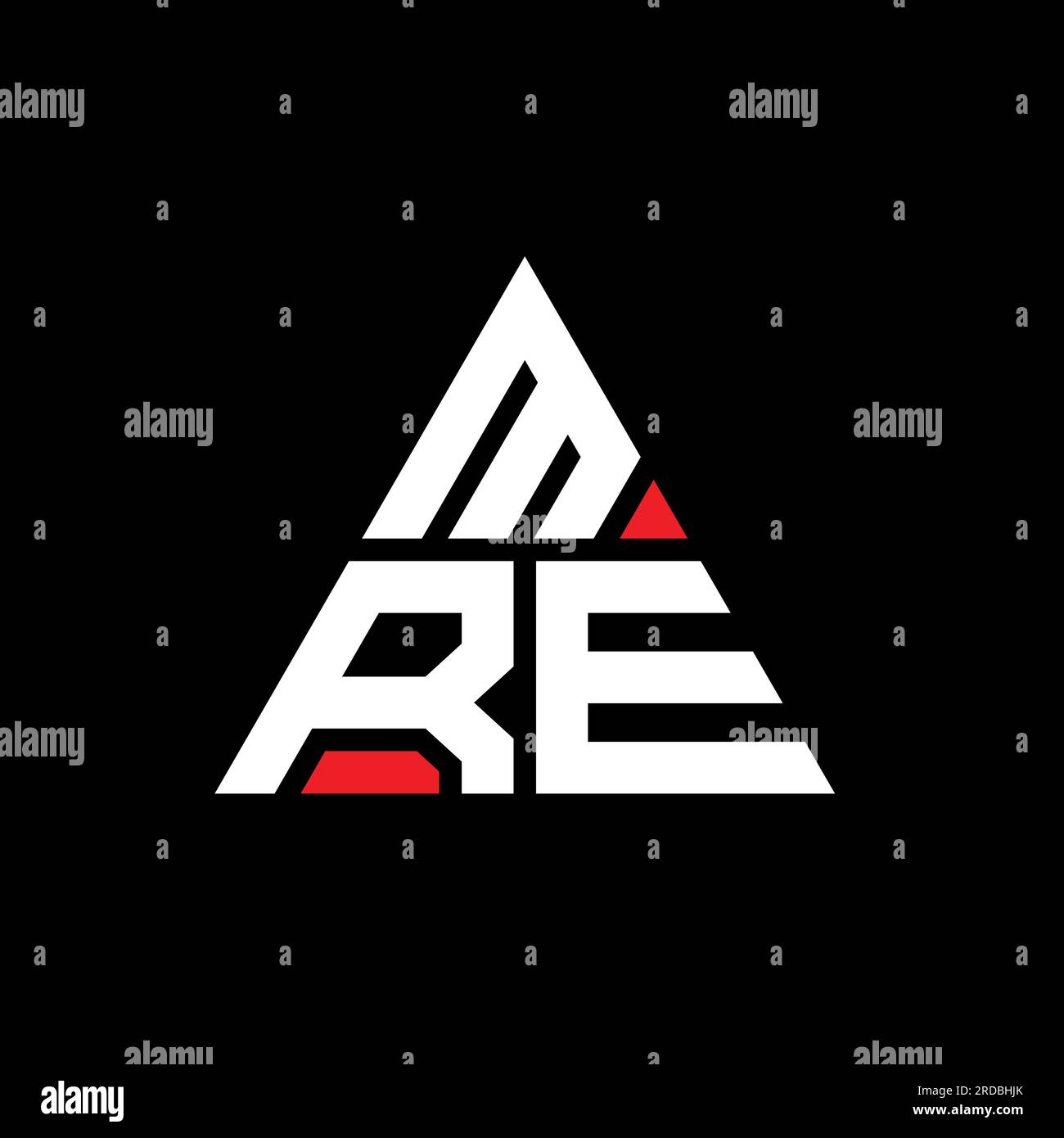 MRE triangle letter logo design with triangle shape. MRE triangle logo ...