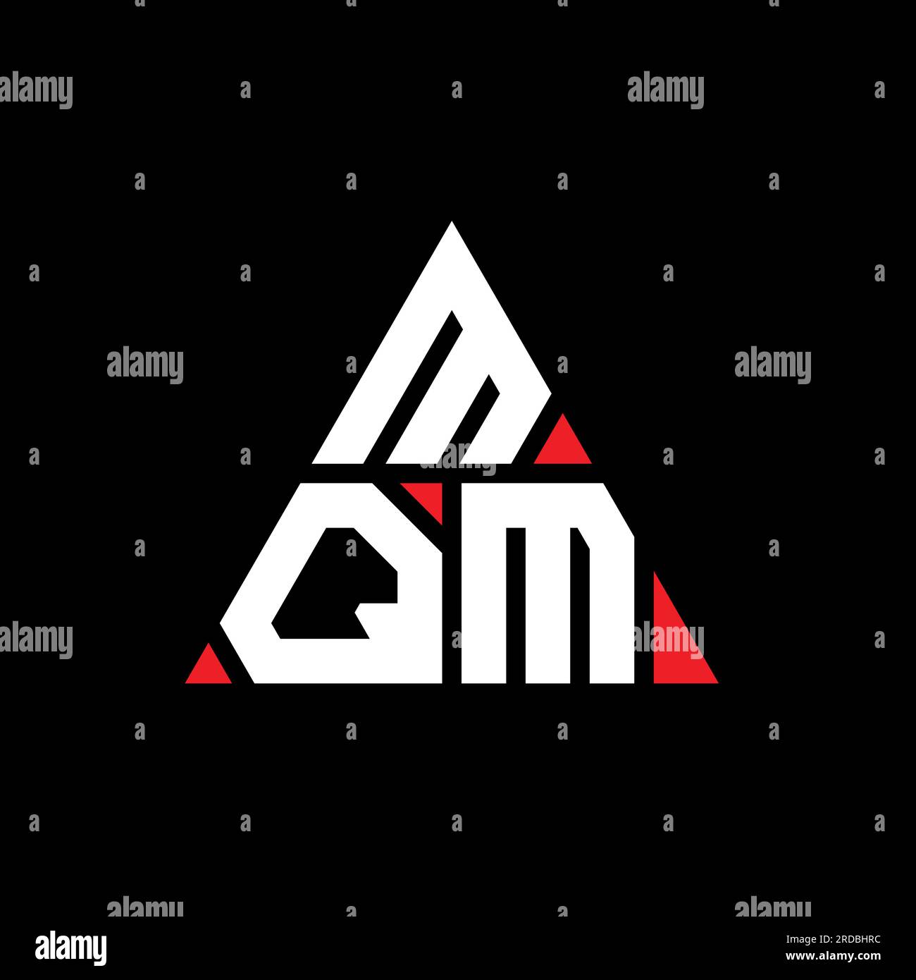 MQM triangle letter logo design with triangle shape. MQM triangle logo ...