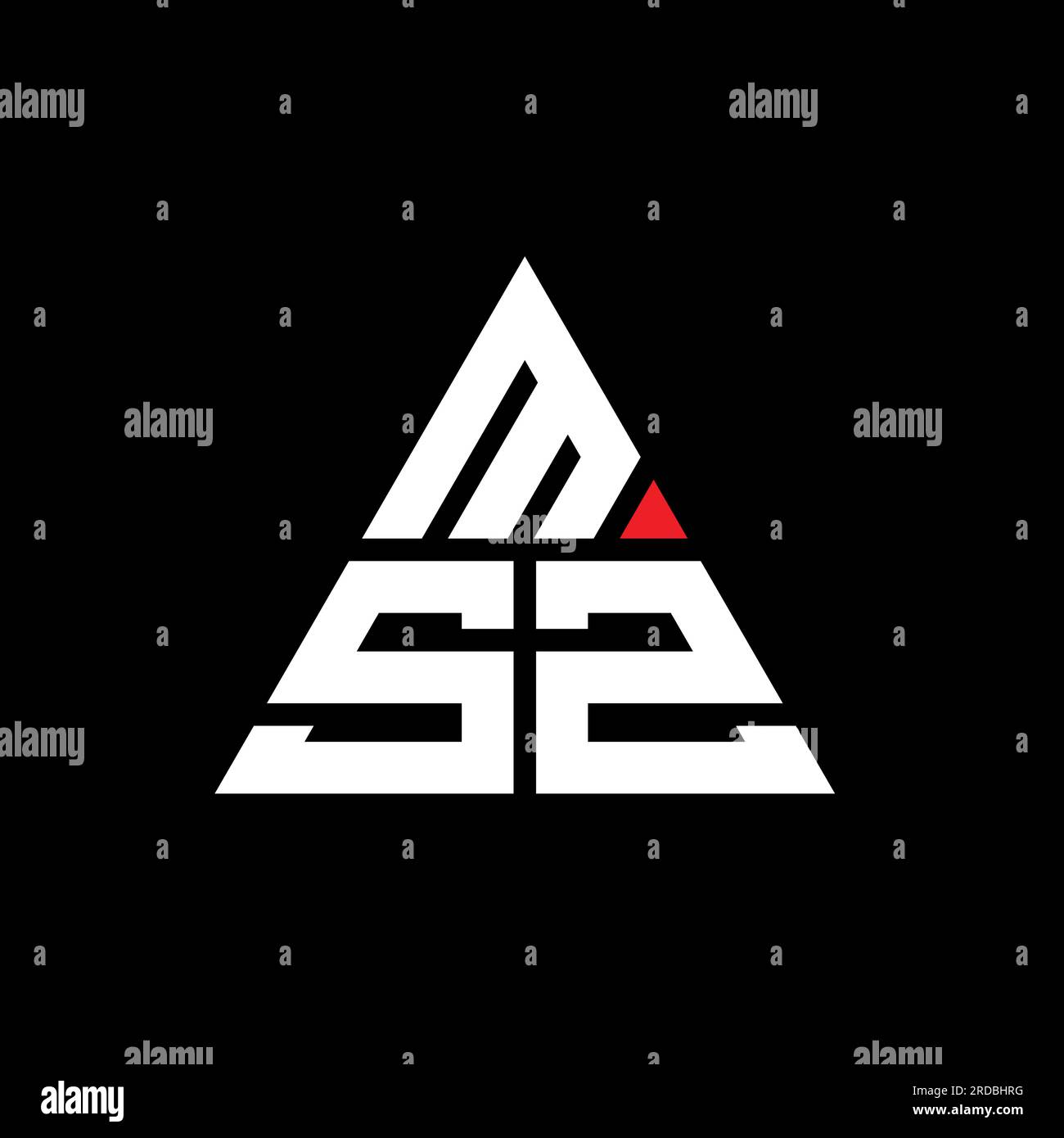 MSZ triangle letter logo design with triangle shape. MSZ triangle logo design monogram. MSZ ...