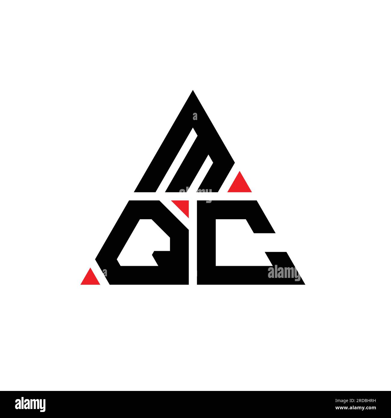 MQC triangle letter logo design with triangle shape. MQC triangle logo ...