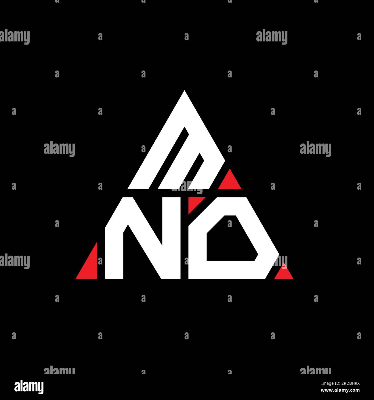MNO triangle letter logo design with triangle shape. MNO triangle logo ...