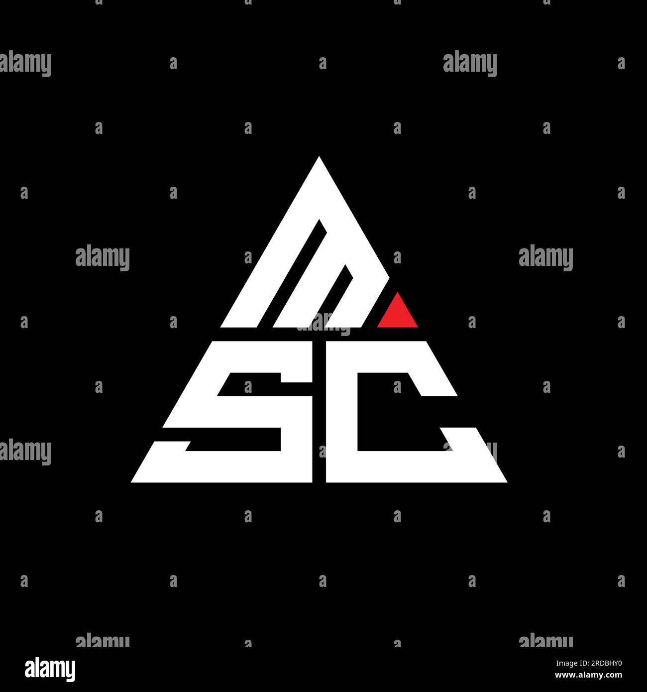 MSC triangle letter logo design with triangle shape. MSC triangle logo ...