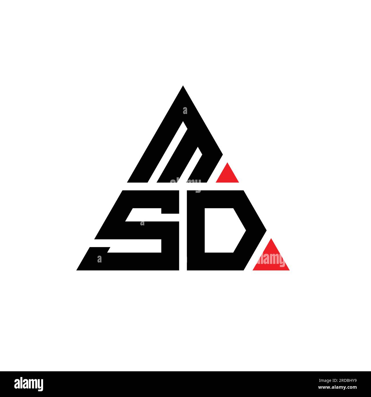 MSD triangle letter logo design with triangle shape. MSD triangle logo ...