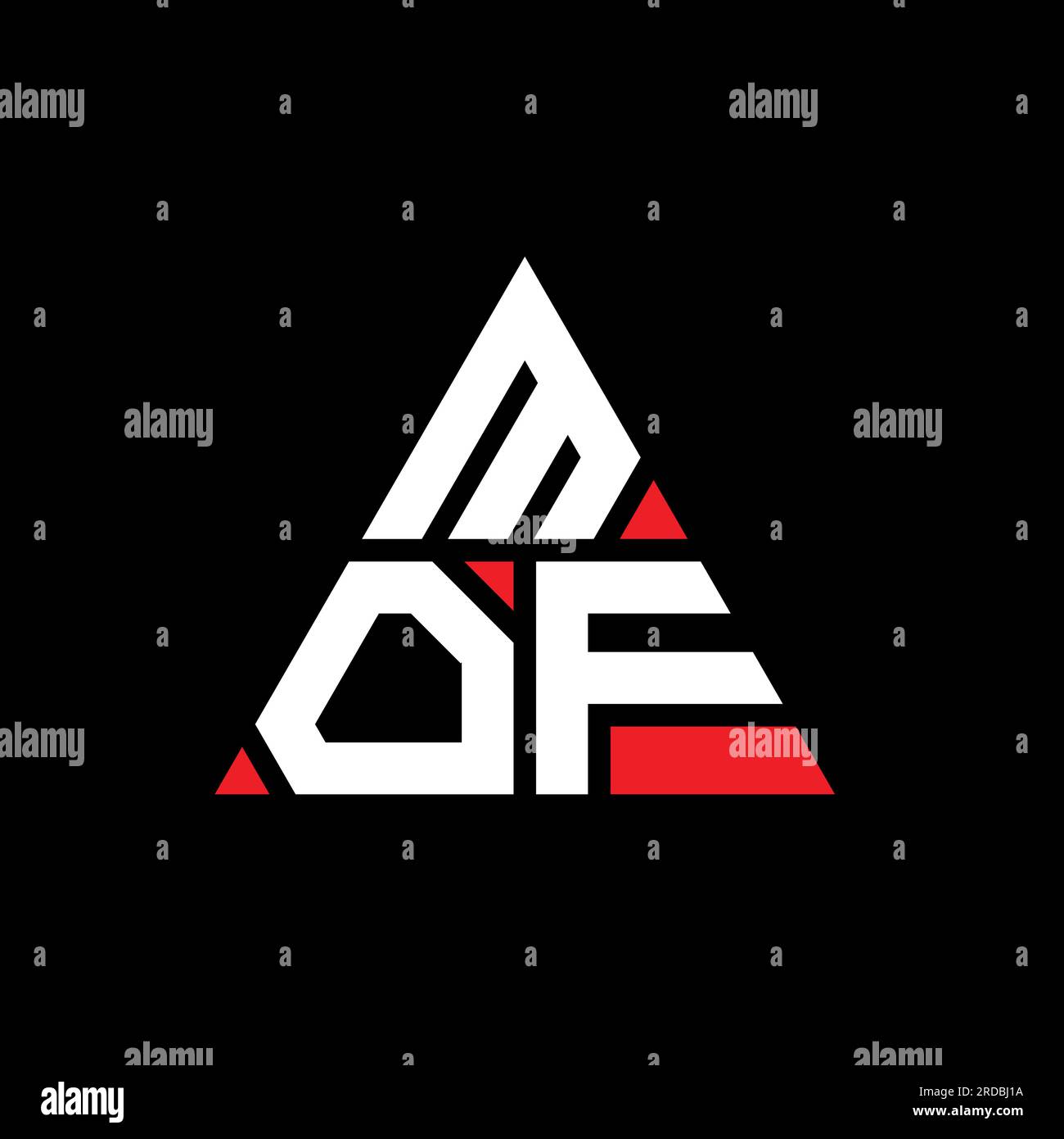 MOF triangle letter logo design with triangle shape. MOF triangle logo ...