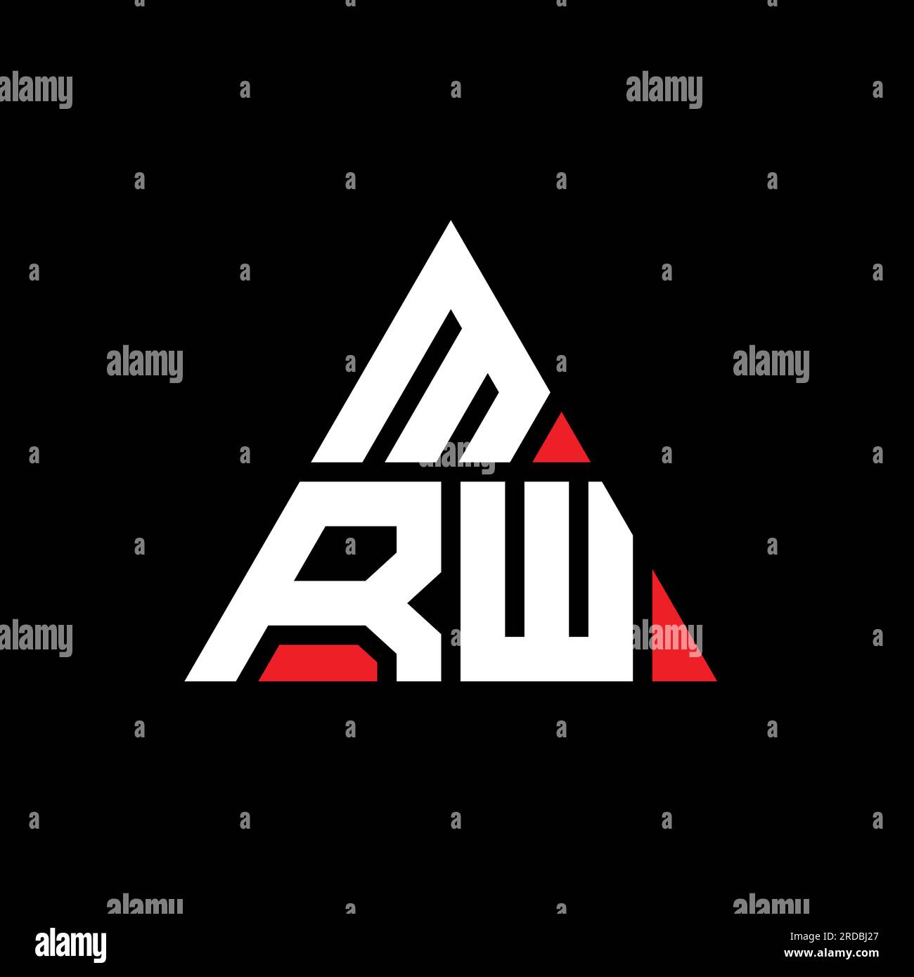 MRW triangle letter logo design with triangle shape. MRW triangle logo ...