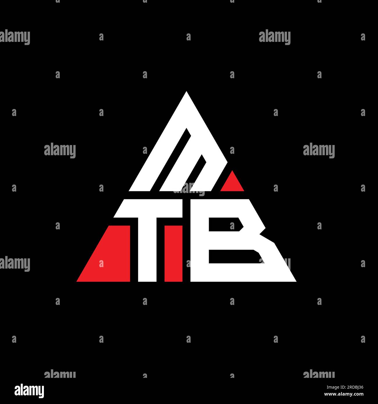 MTB triangle letter logo design with triangle shape. MTB triangle logo ...