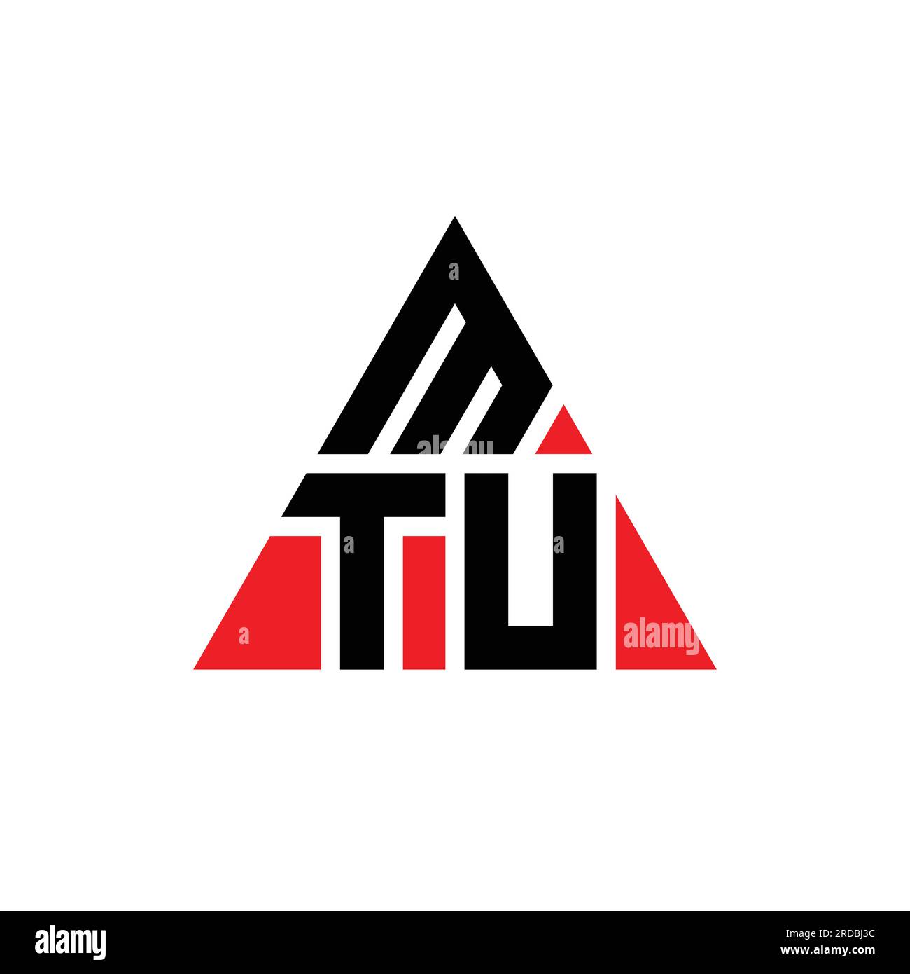MTU triangle letter logo design with triangle shape. MTU triangle logo ...
