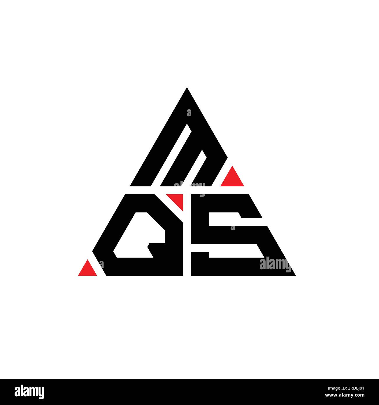 MQS triangle letter logo design with triangle shape. MQS triangle logo ...
