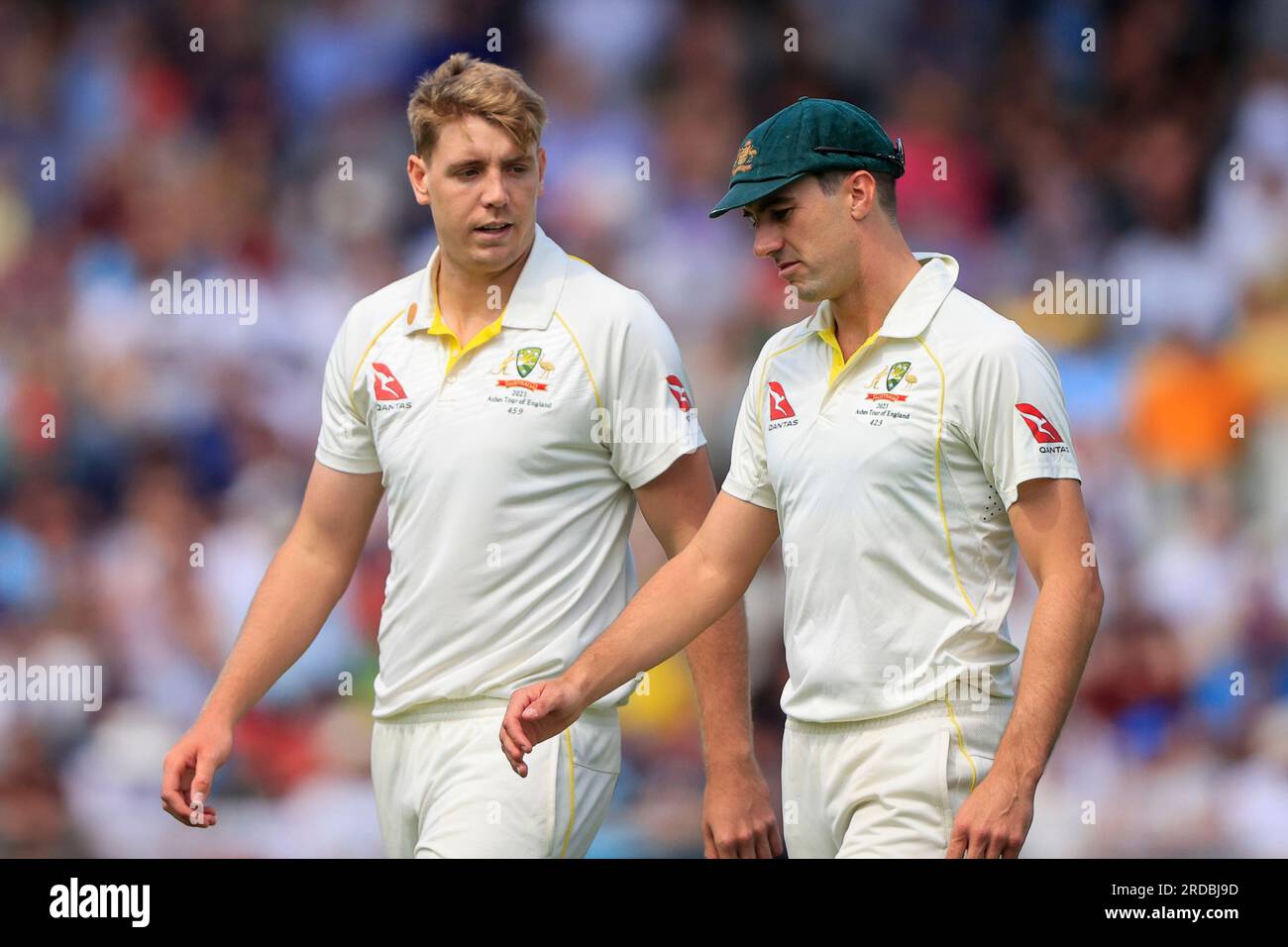 Mitchell Starc of Australia chats with Cameron Green during the LV ...