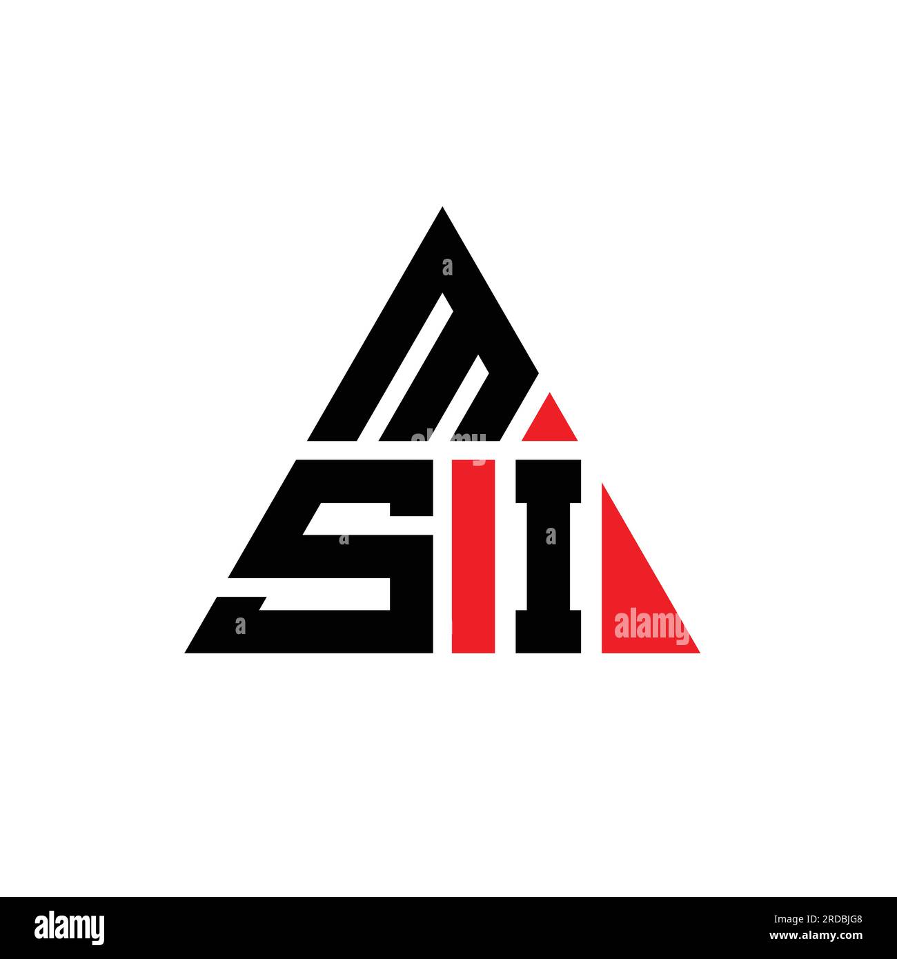 MSI triangle letter logo design with triangle shape. MSI triangle logo ...