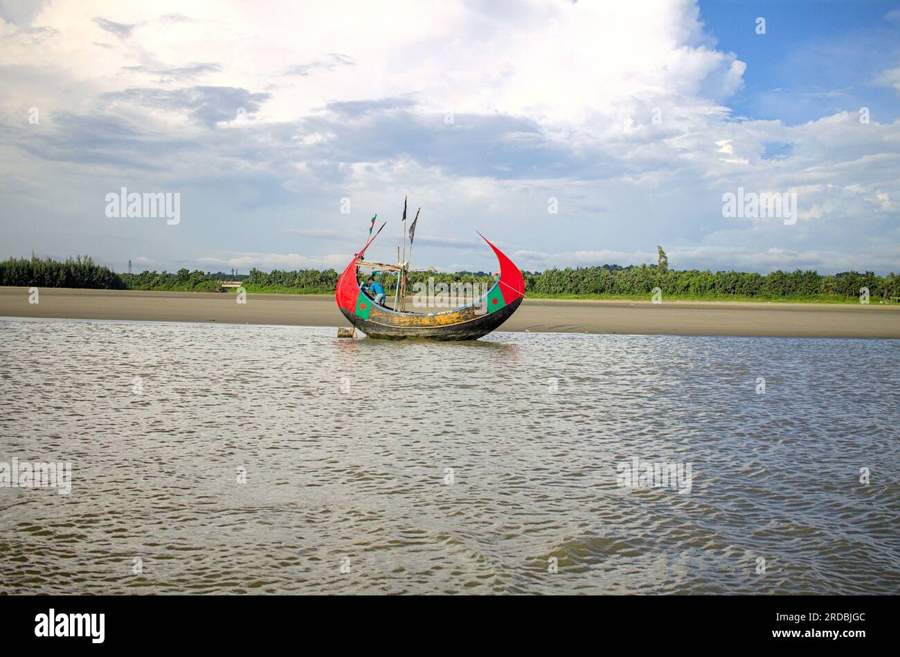 fisher man boat Innani beach cox's bazar Stock Photo - Alamy