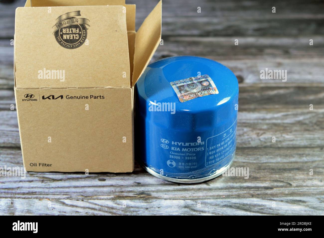 Cairo, Egypt, June 26 2023: KIA and Hyundai Oil Filter for Elantra and ...