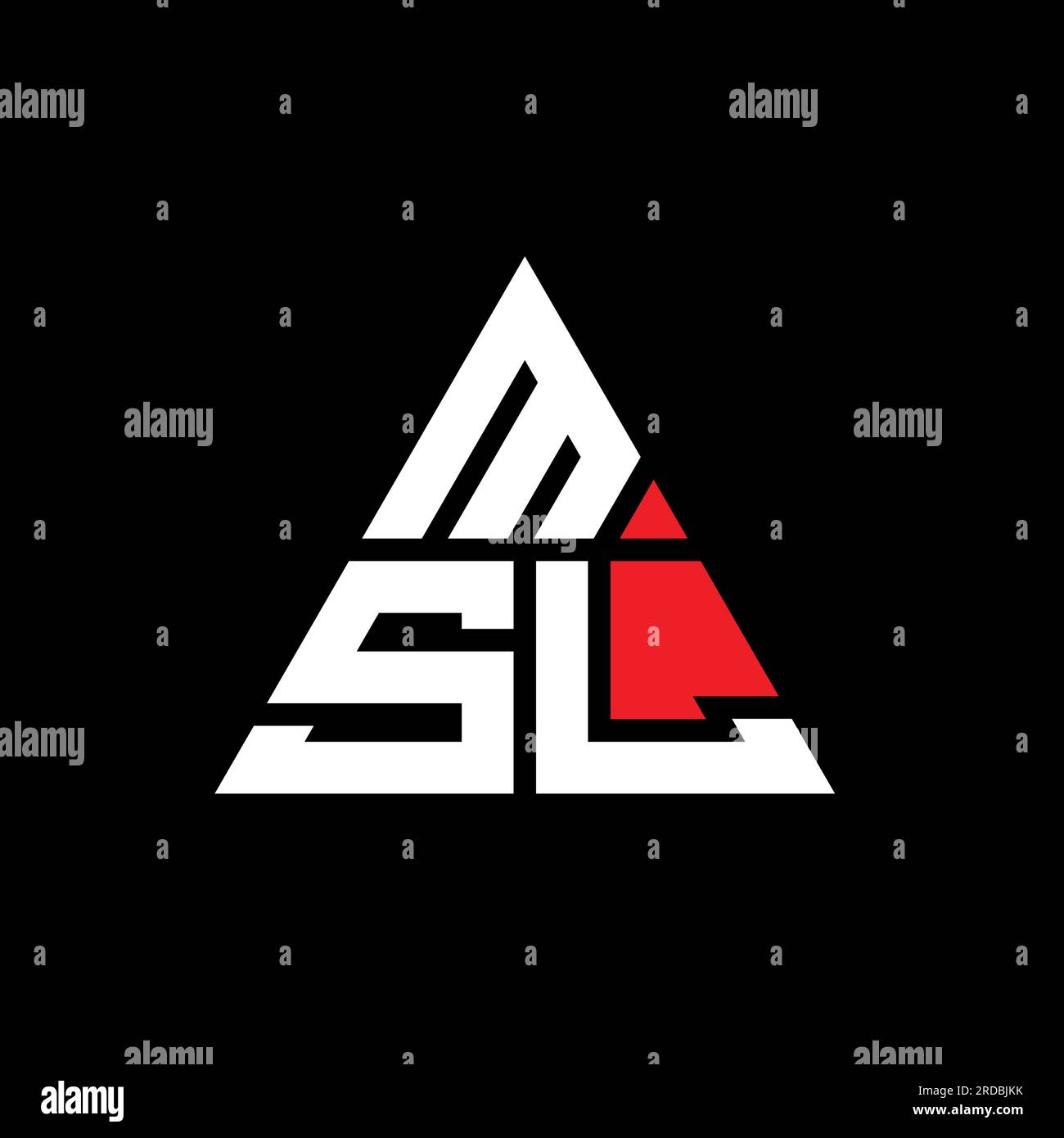 MSL triangle letter logo design with triangle shape. MSL triangle logo ...