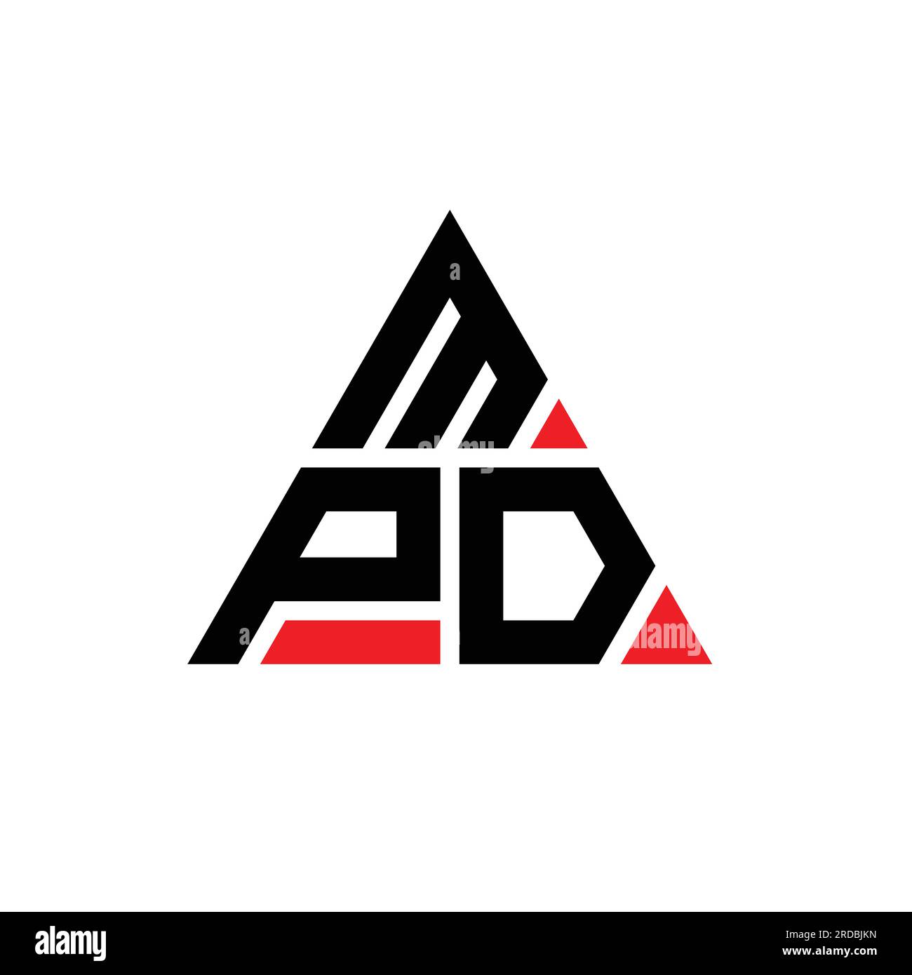 MPD triangle letter logo design with triangle shape. MPD triangle logo ...