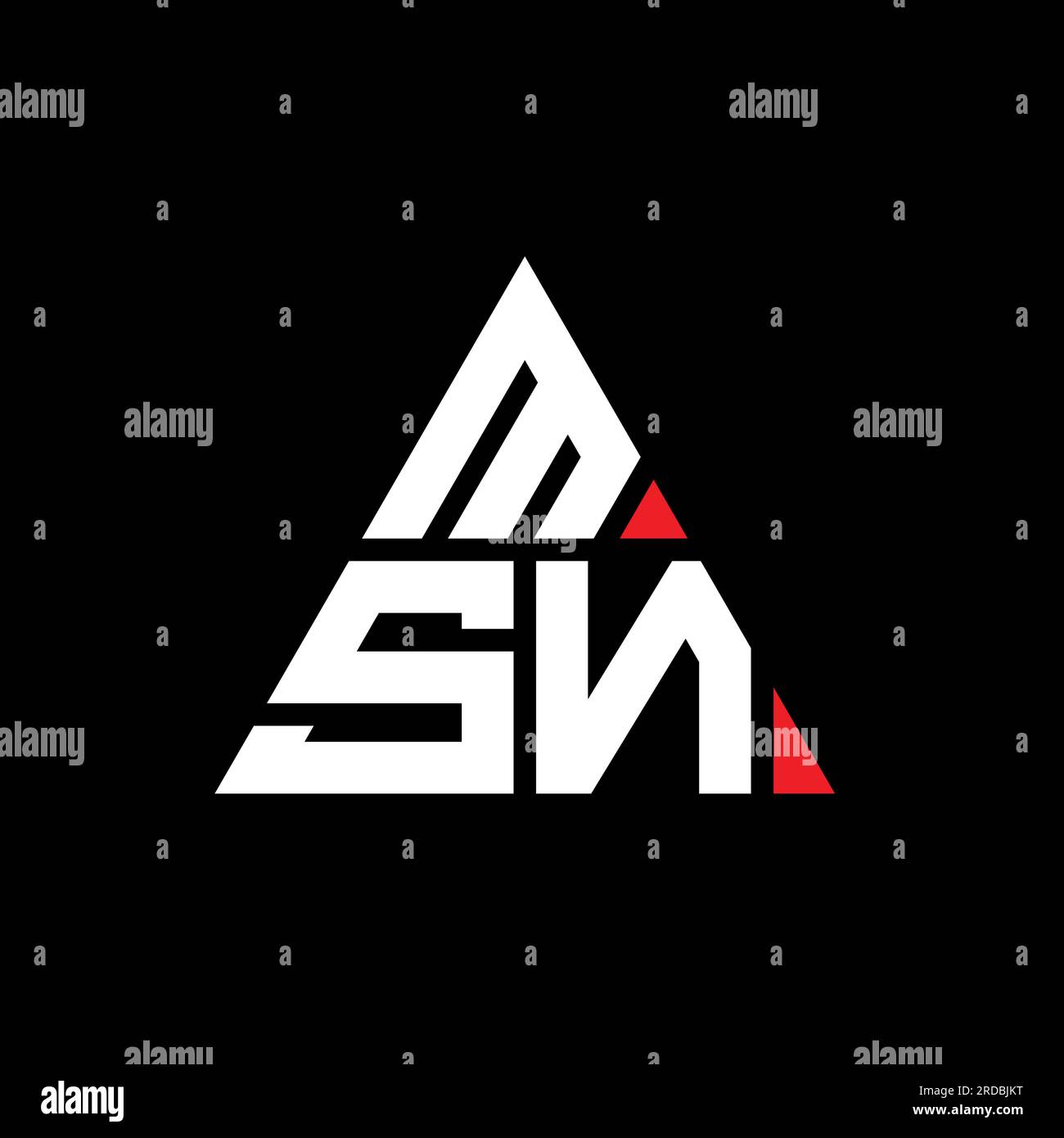MSN triangle letter logo design with triangle shape. MSN triangle logo ...