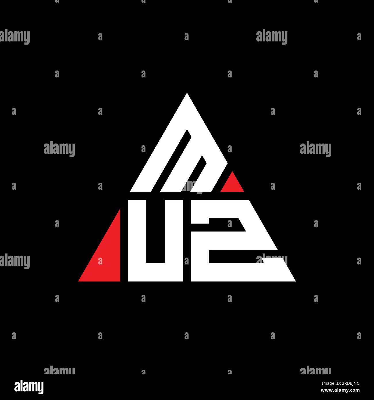 MUZ triangle letter logo design with triangle shape. MUZ triangle logo ...