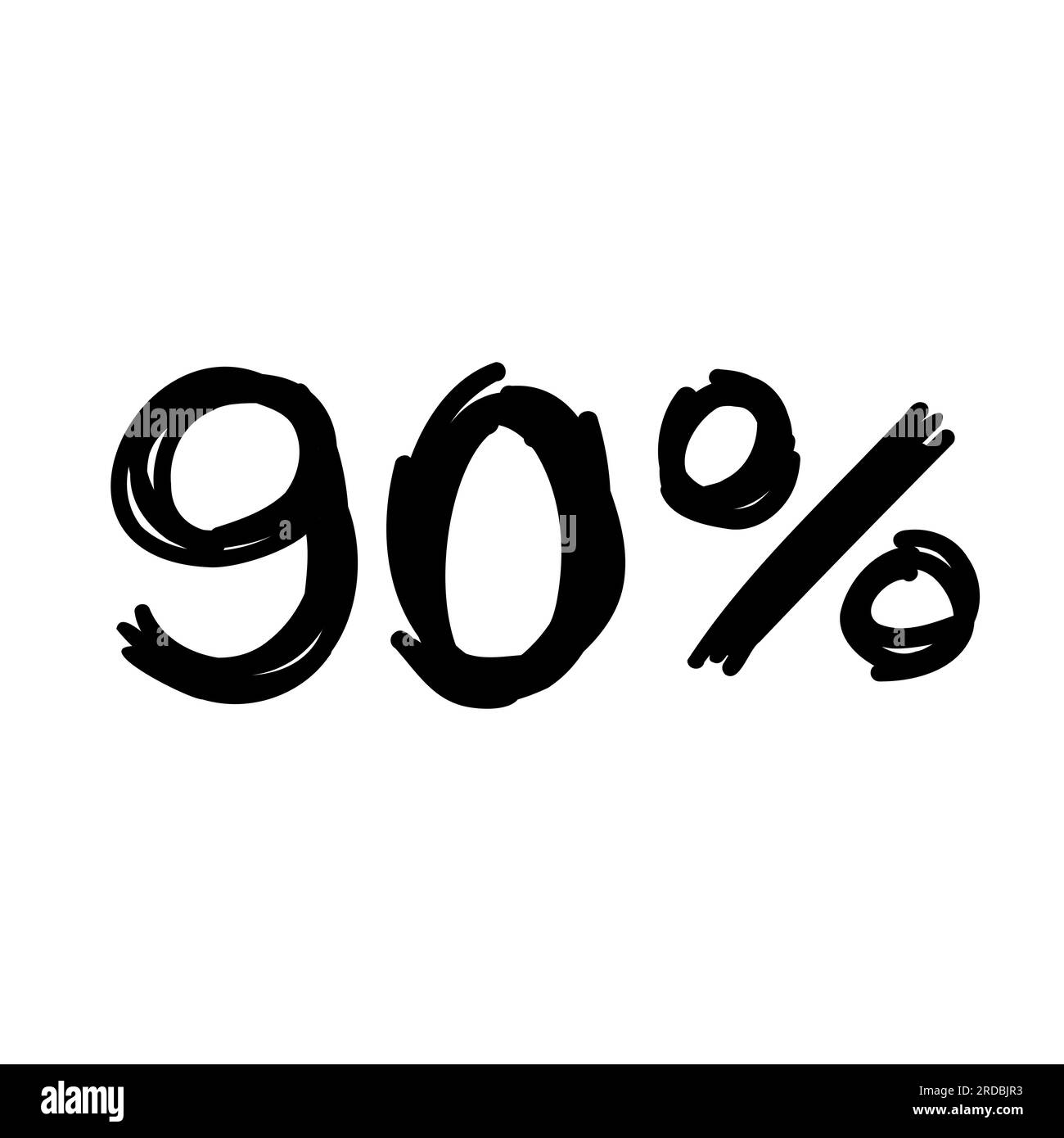 Sale 90 percent off orange discount logo special offer lettering ...