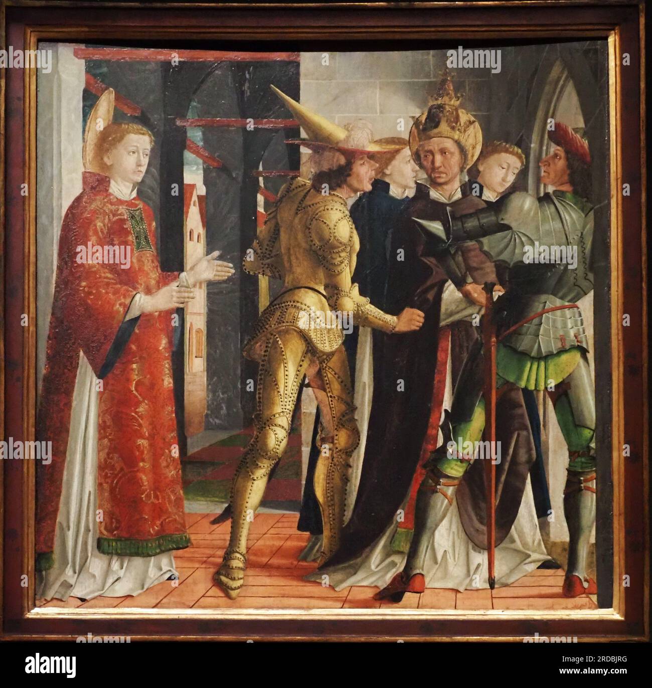 Pope Sixtus II Birds Farewell to St. Lawrence. Panel from the shrine ...