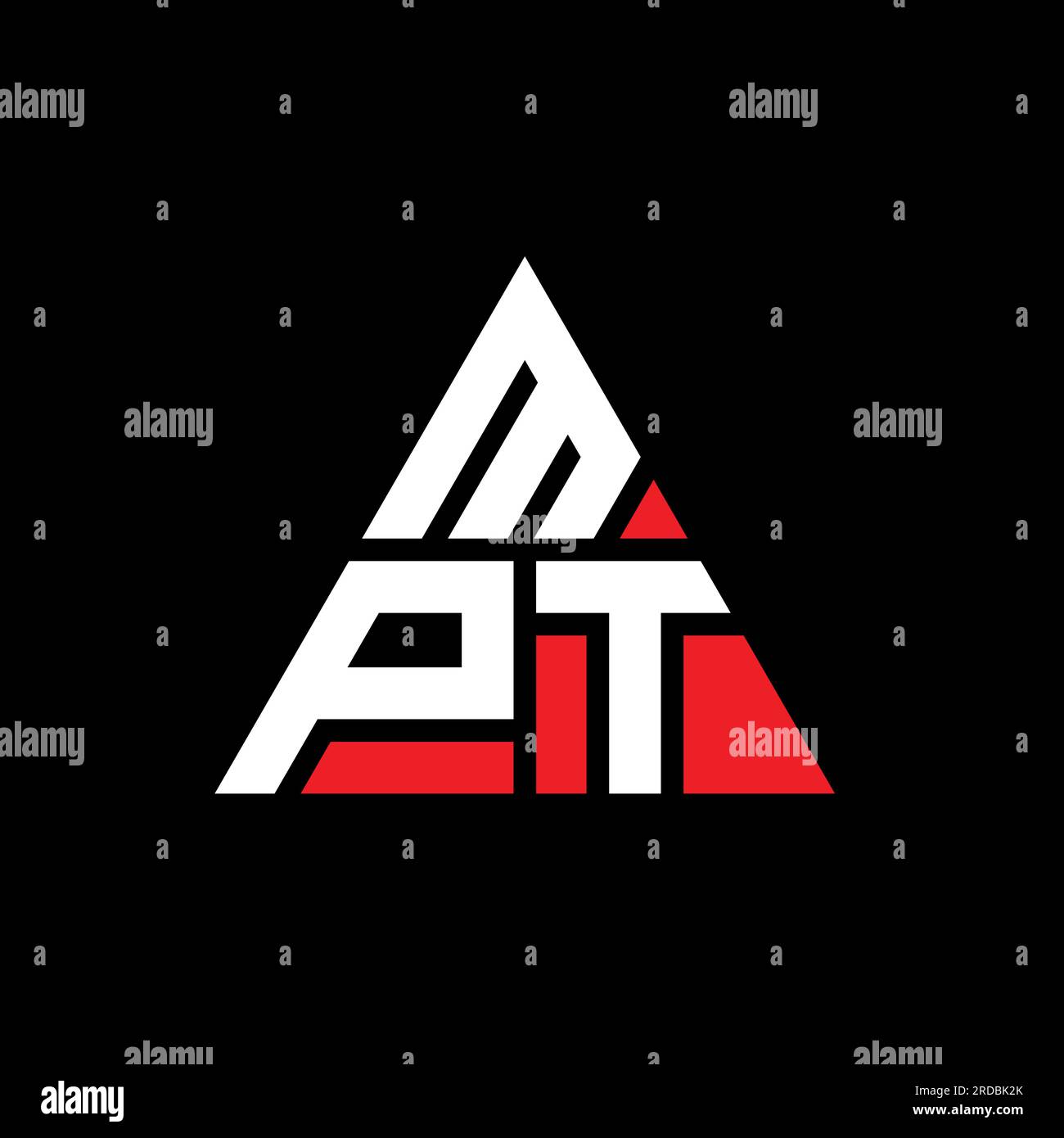 MPT triangle letter logo design with triangle shape. MPT triangle logo ...
