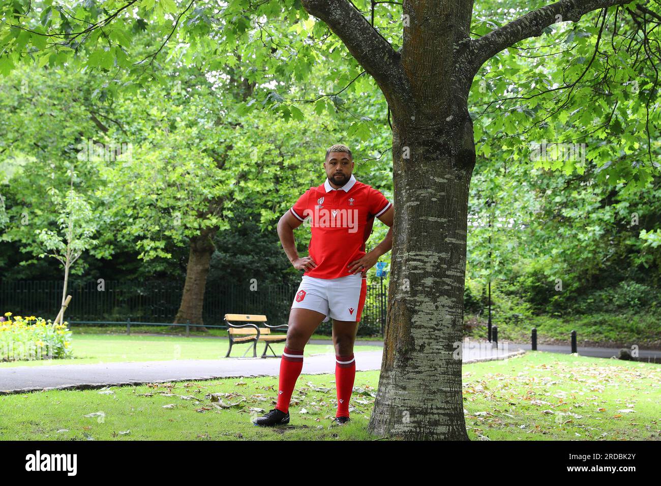 Pontypridd, UK. 20th July, 2023. Taulupe Falateu of Wales wearing the ...