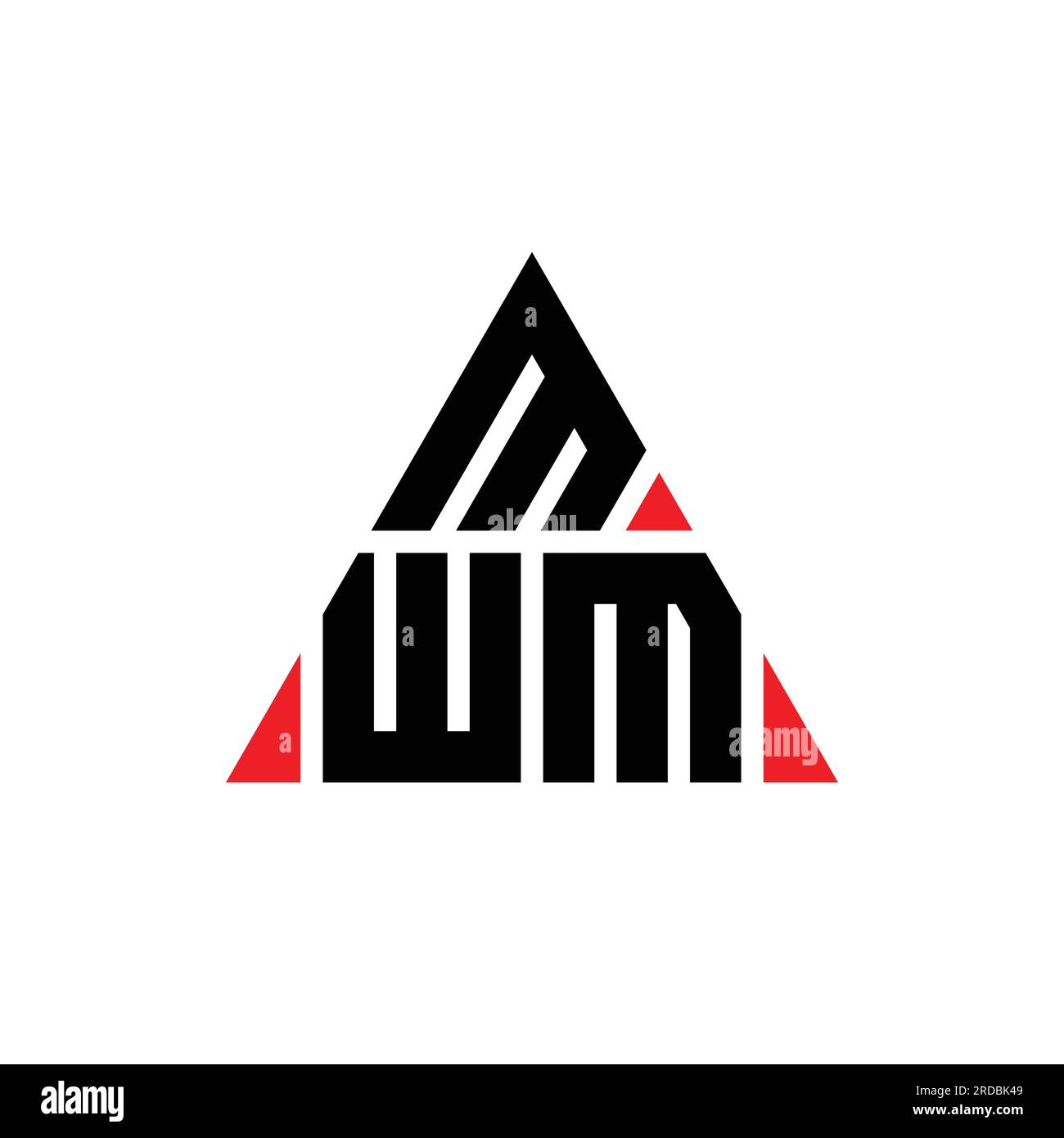 MWM triangle letter logo design with triangle shape. MWM triangle logo ...