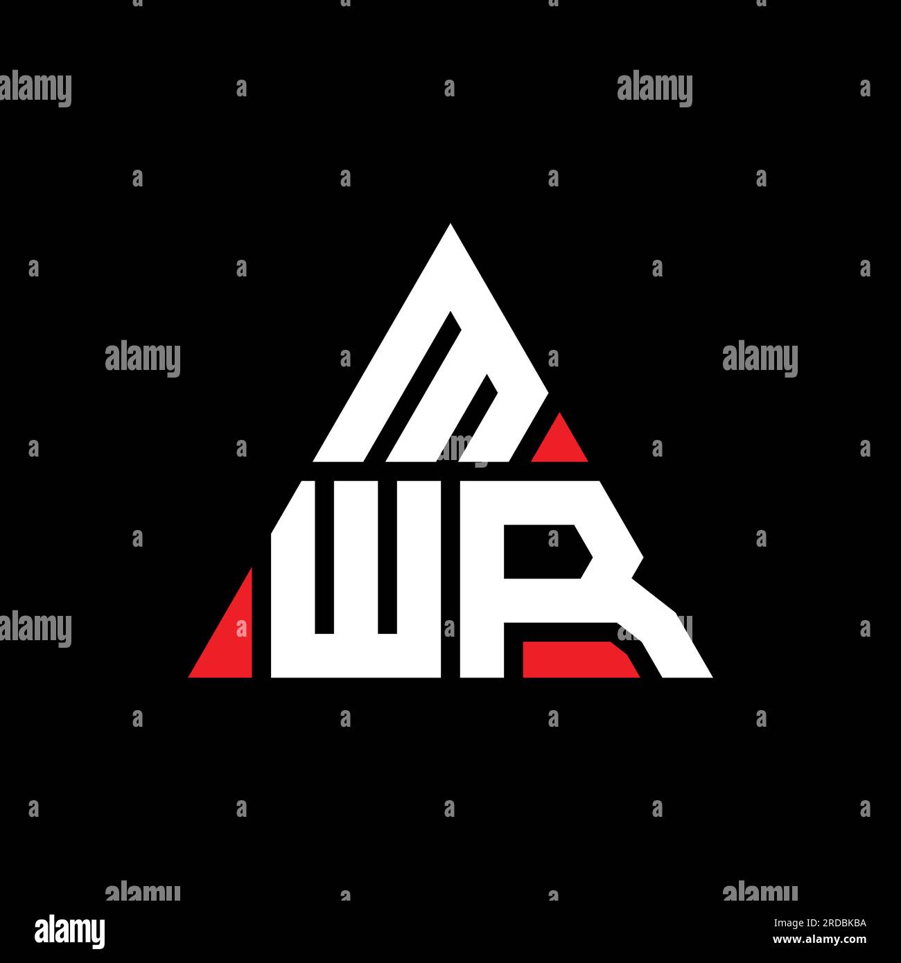 MWR triangle letter logo design with triangle shape. MWR triangle logo ...