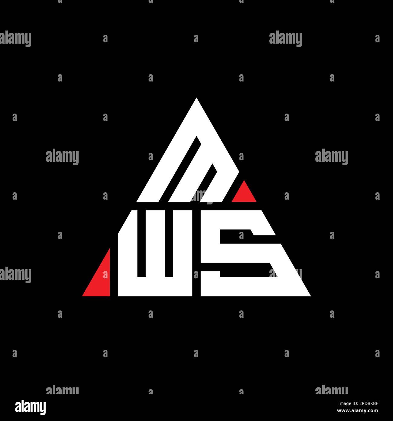MWS triangle letter logo design with triangle shape. MWS triangle logo ...