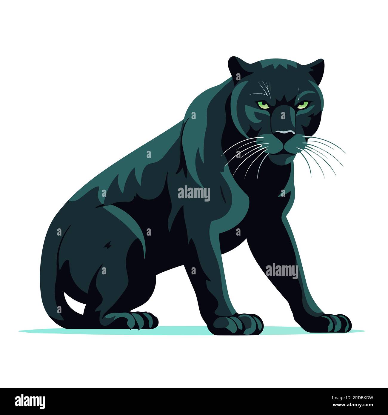 Panther logo design. Abstract drawing panther. Cute panther isolated ...