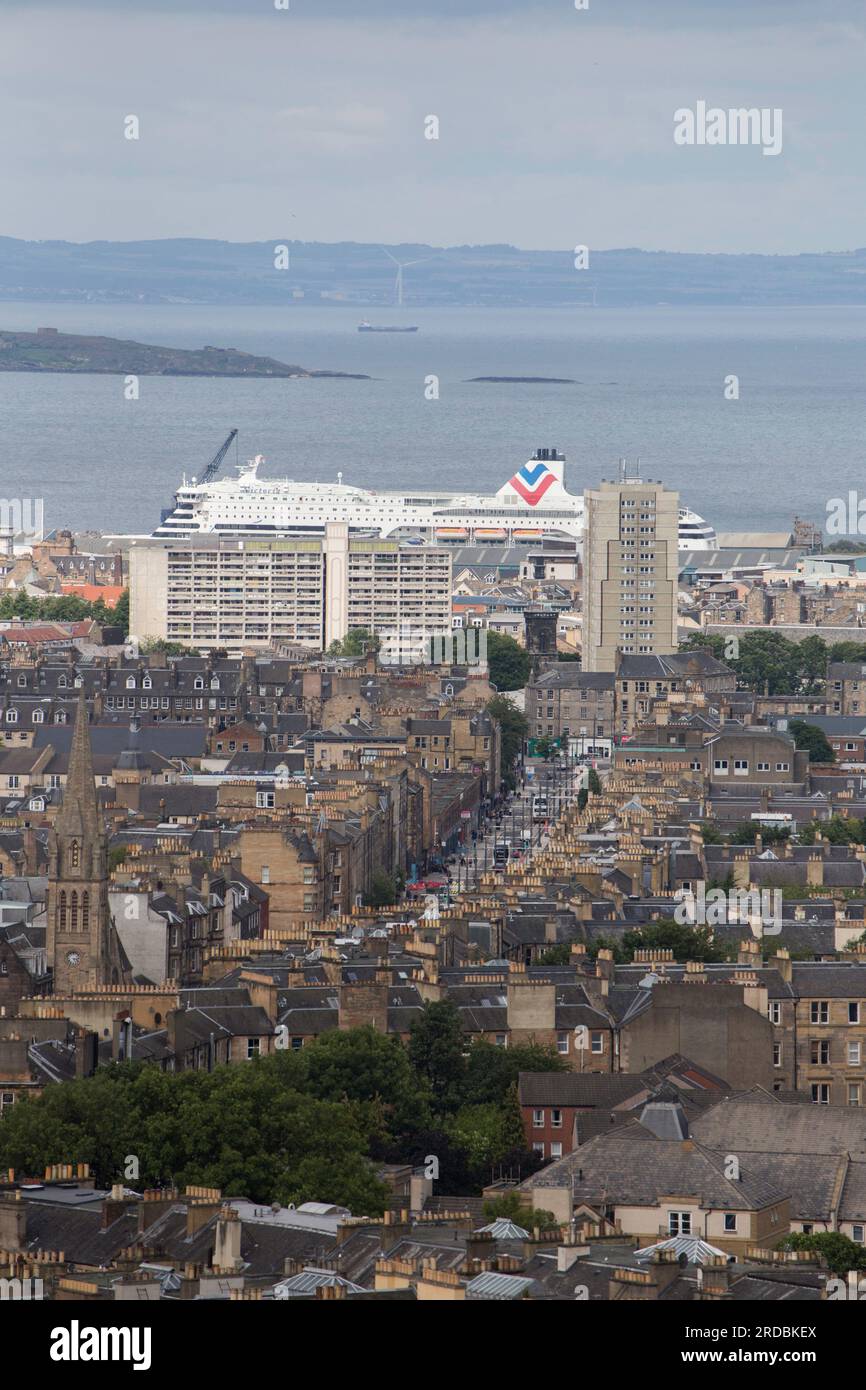 Edinburgh City Roof Tops looking towards the North Scotland Stock Photo ...