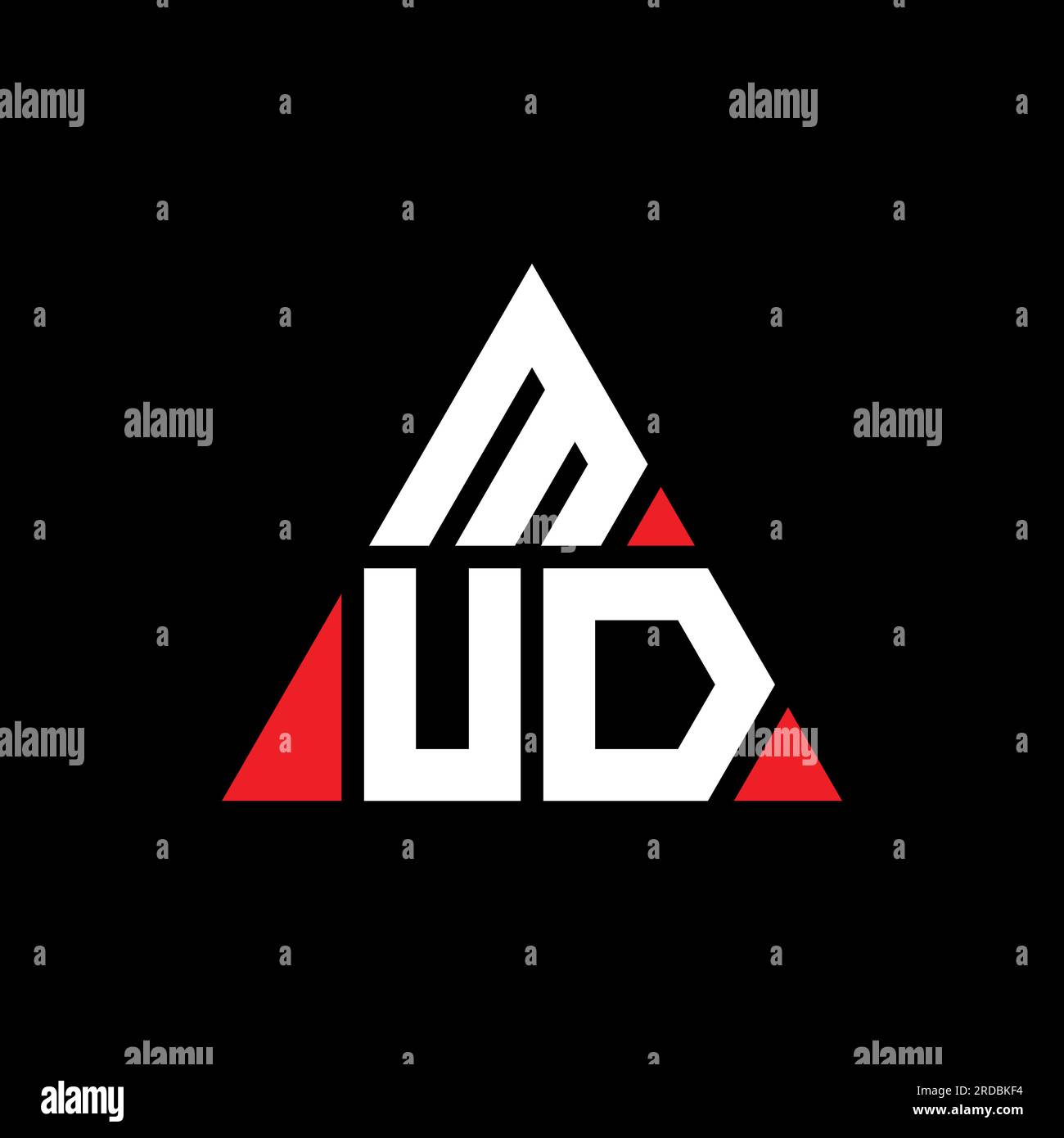 MUD triangle letter logo design with triangle shape. MUD triangle logo ...