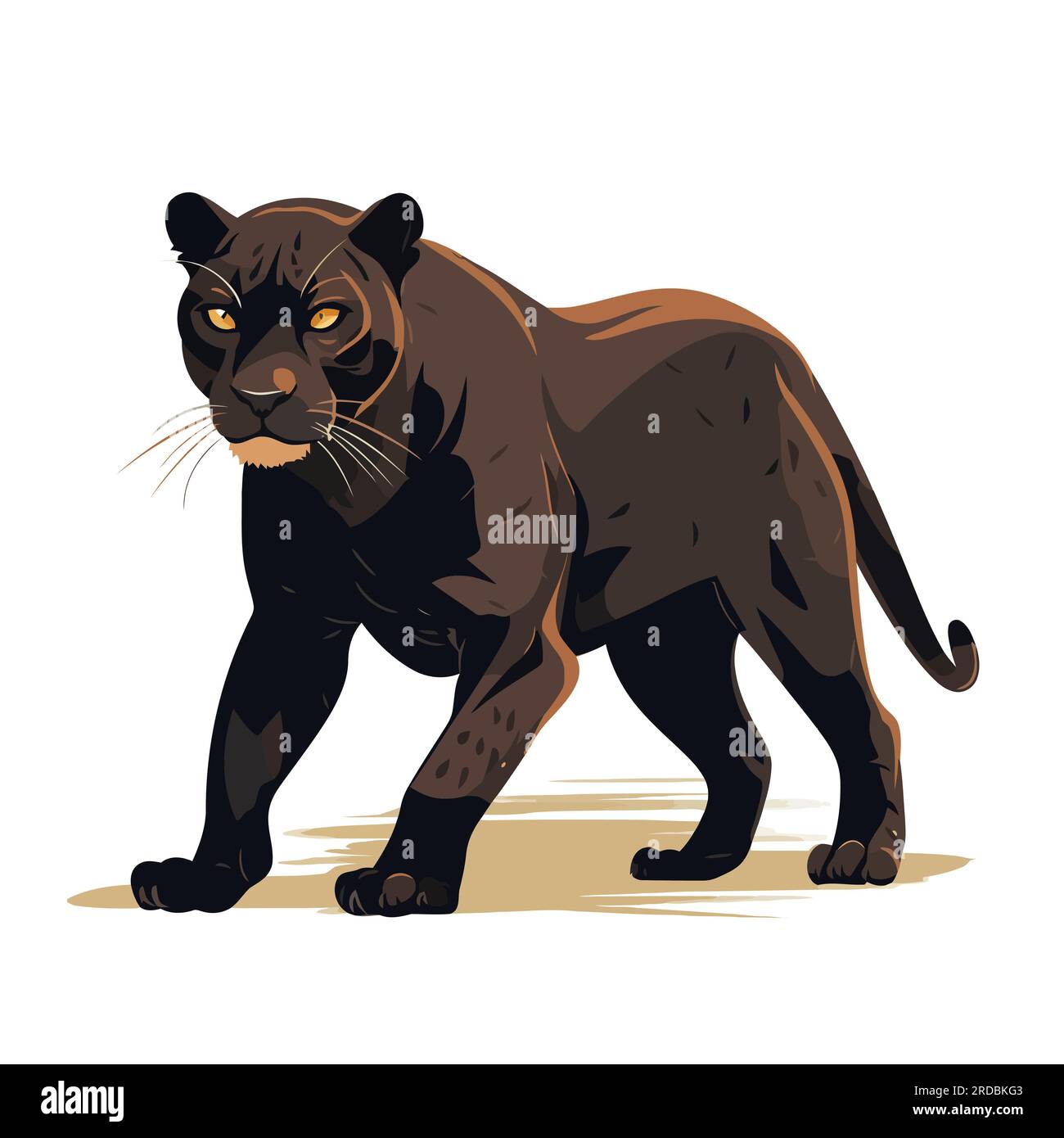 Panther logo design. Abstract drawing panther. Cute panther isolated ...