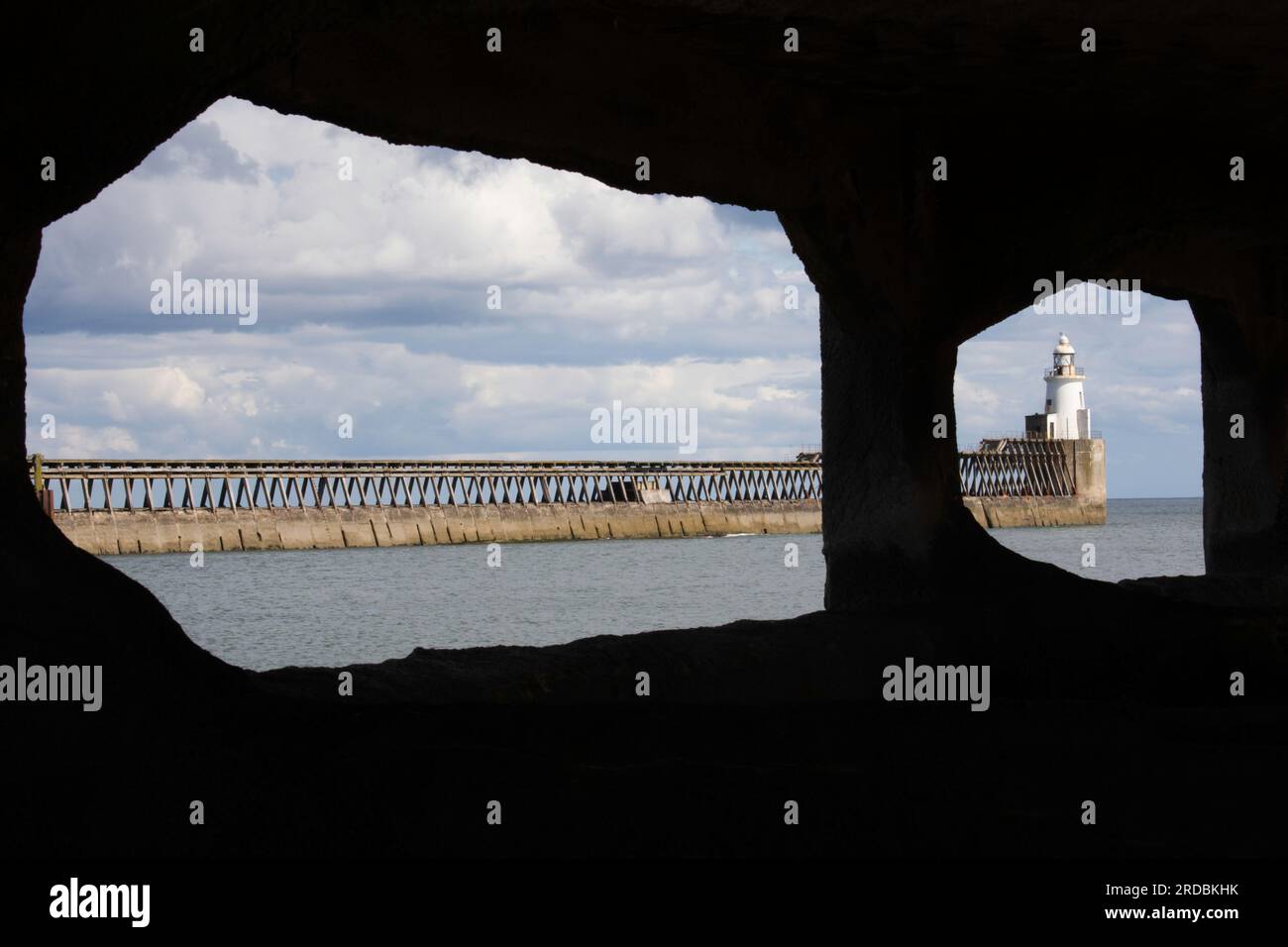 Blyth Pier and Lighthouse, Northumberland Stock Photo - Alamy