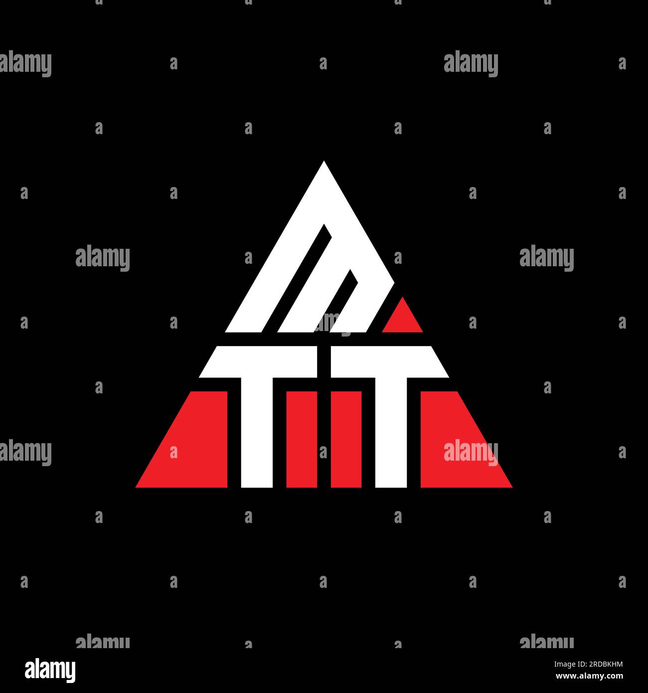 MTT triangle letter logo design with triangle shape. MTT triangle logo ...