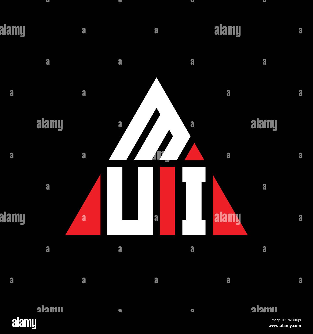 MUI triangle letter logo design with triangle shape. MUI triangle logo ...